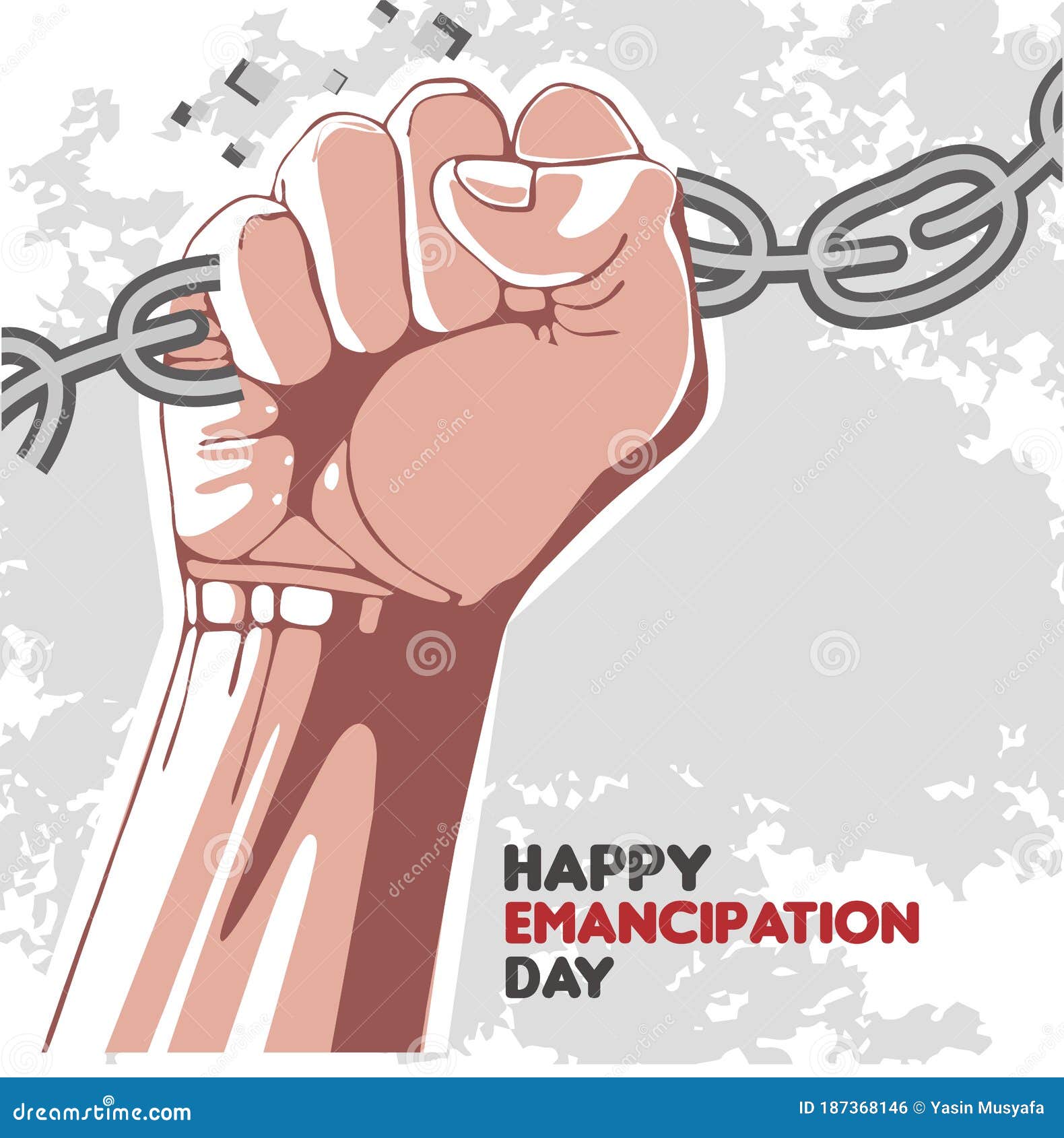 Emancipation From Slavery. Break Free. Chains On Slave Hands. Cartoon ...