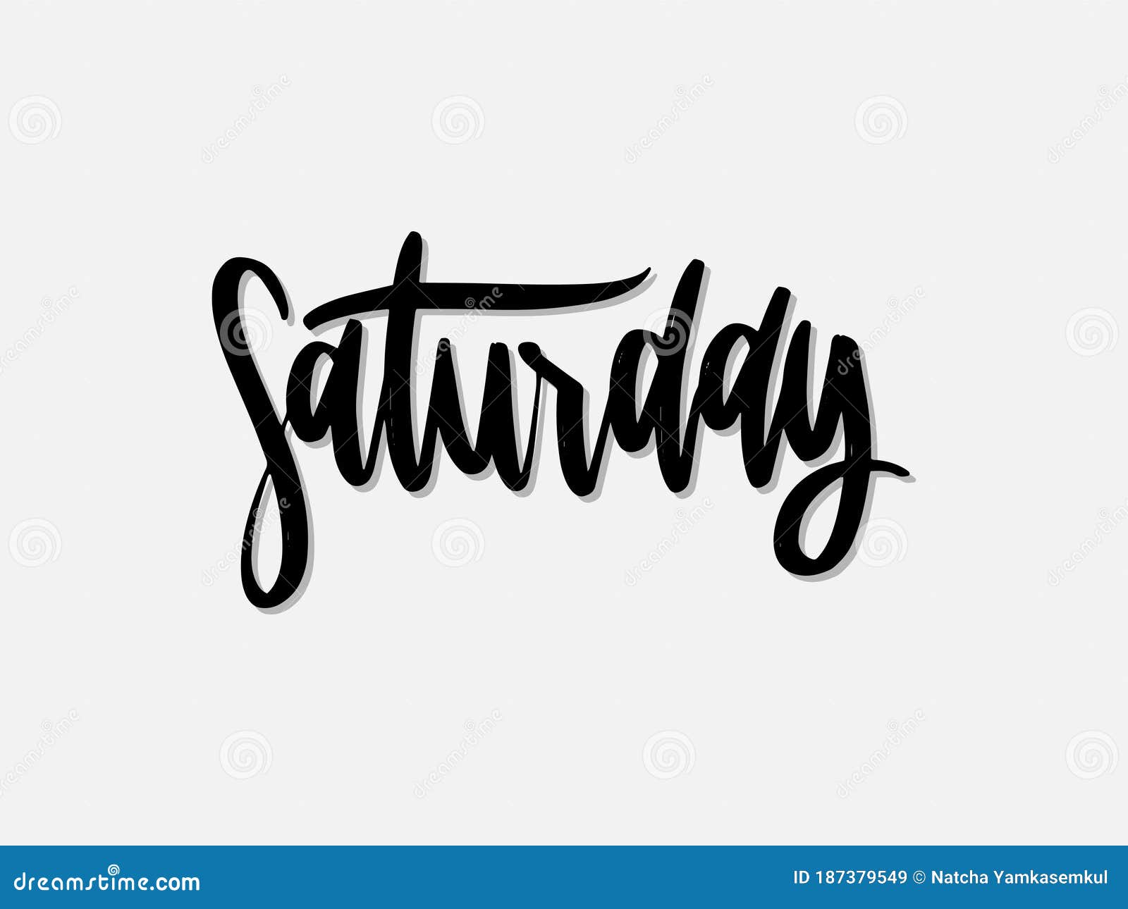 Saturday. Hand Written Lettering Isolated on White Background.Vector ...