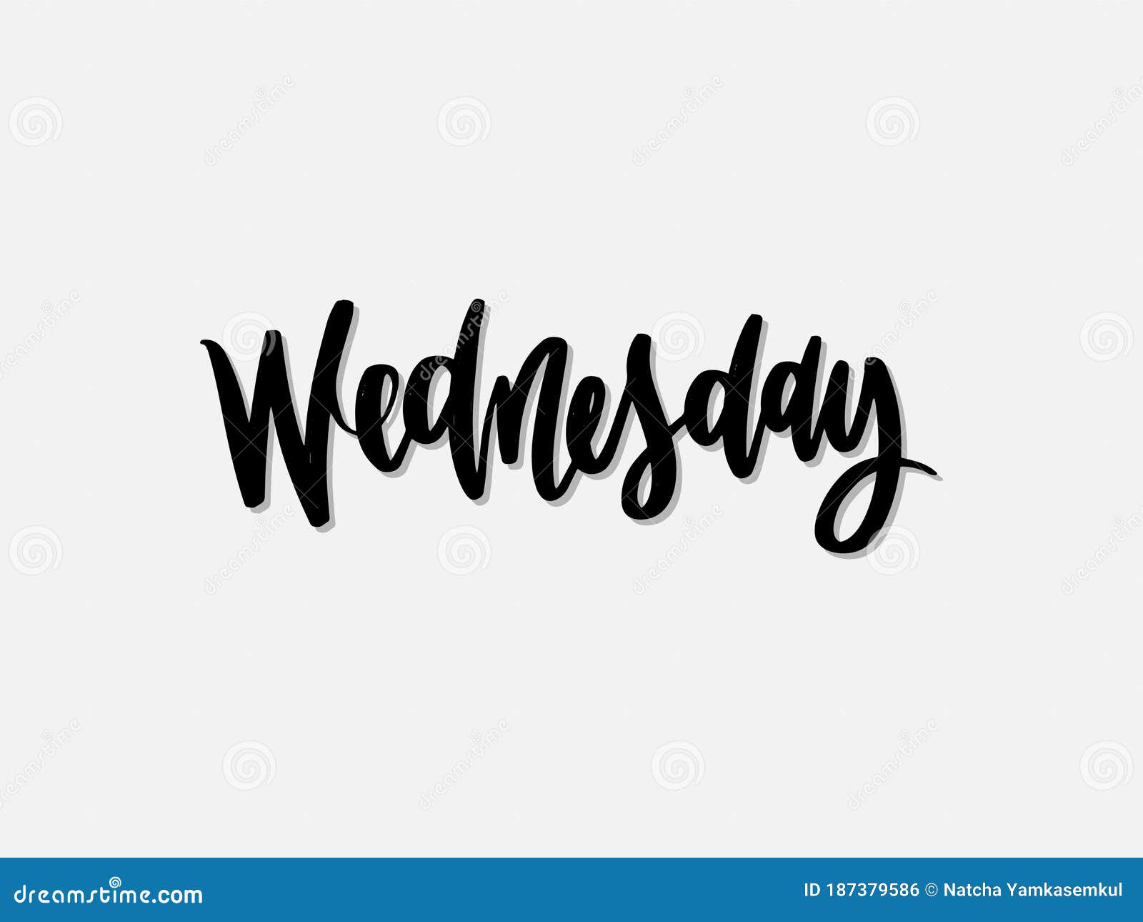Wednesday. Hand Written Lettering Isolated on White Background.Vector ...
