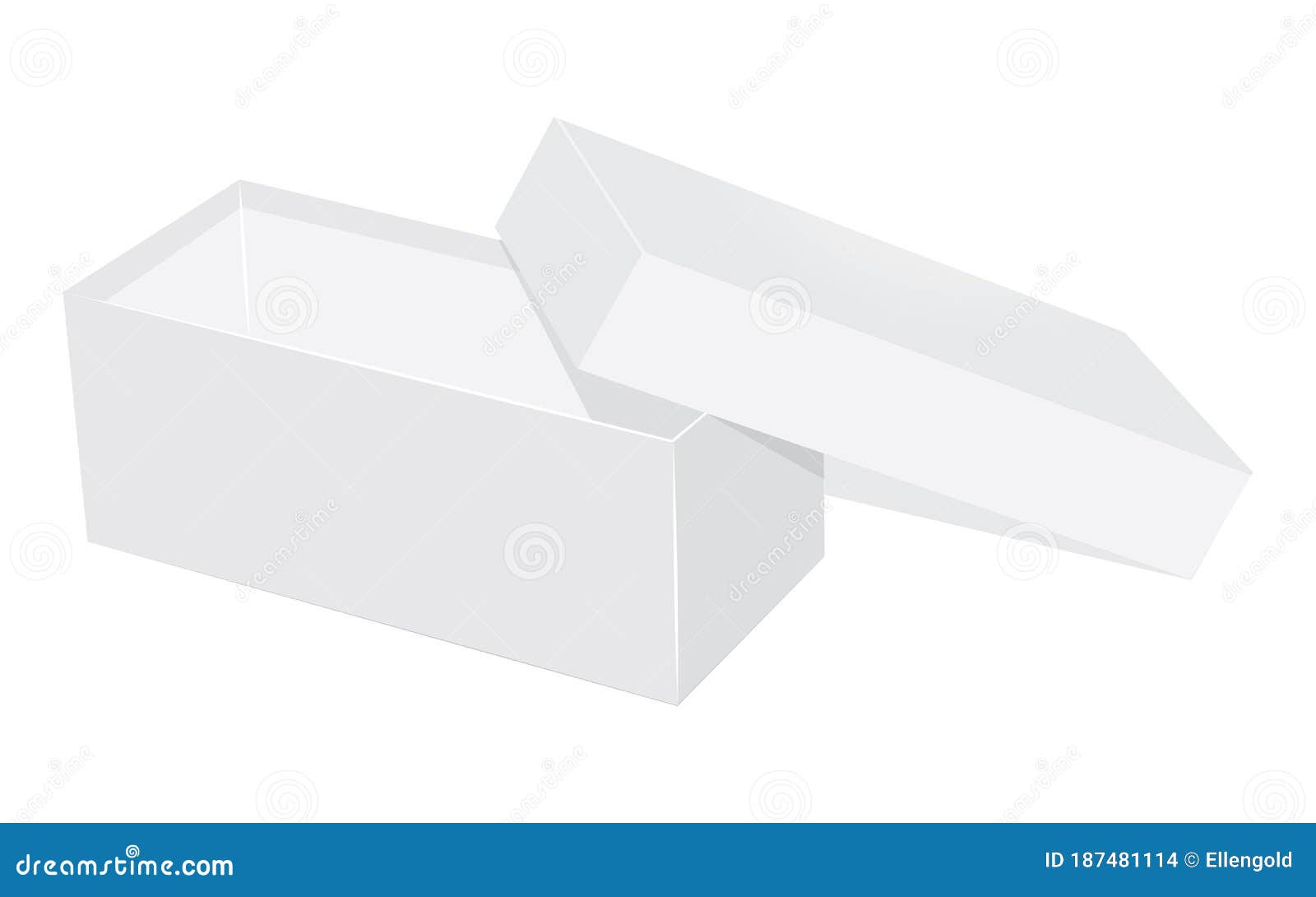 Rectangular Box on a White Background Top View Stock Vector ...