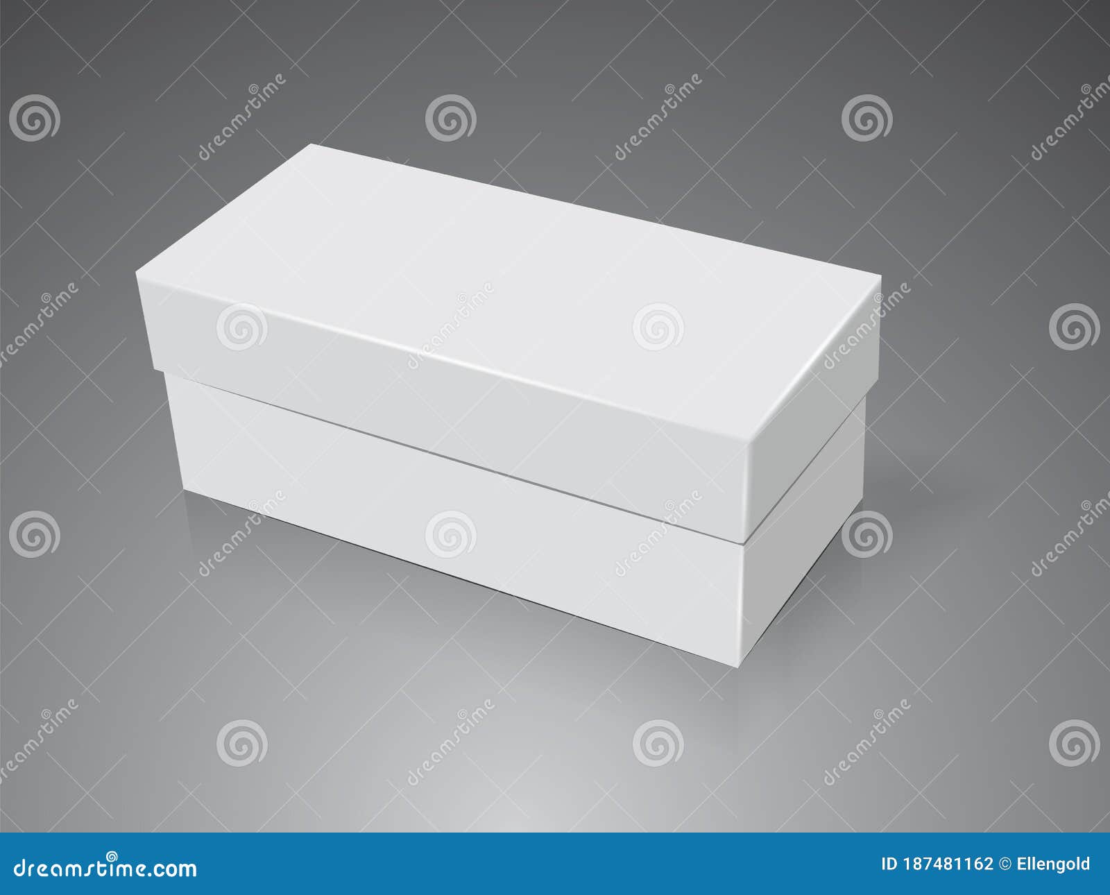 Rectangular Box on a Dark Background Top View Stock Vector ...