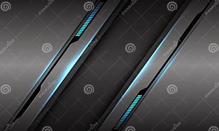 Abstract Grey Metallic Black Cyber Line Blue Light Digital Technology ...
