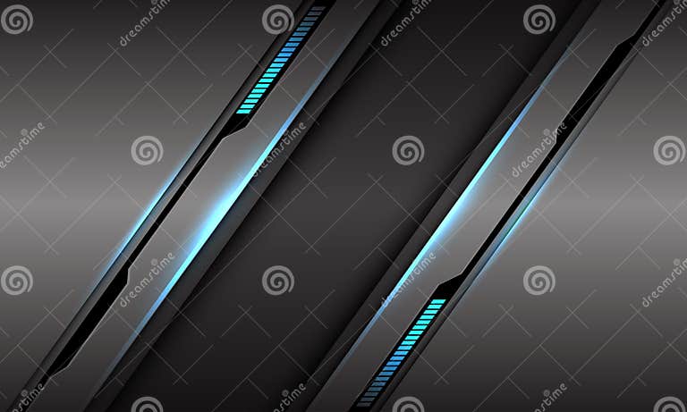 Abstract Grey Metallic Black Cyber Line Blue Light Digital Technology ...