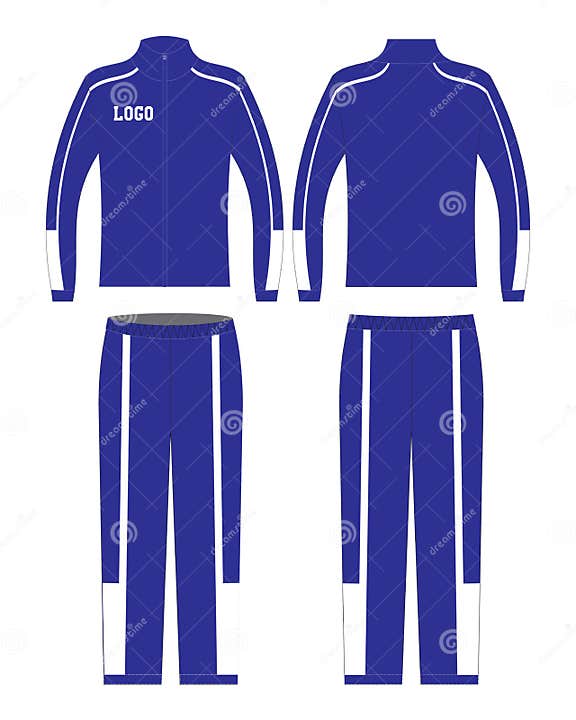 Custom Design Track Suits Mock Ups Templates Illustrations Stock Vector ...