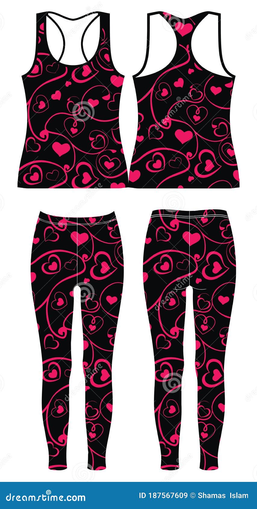 Custom Designs Leggings Templates Mock Ups Illustrations for Women ...