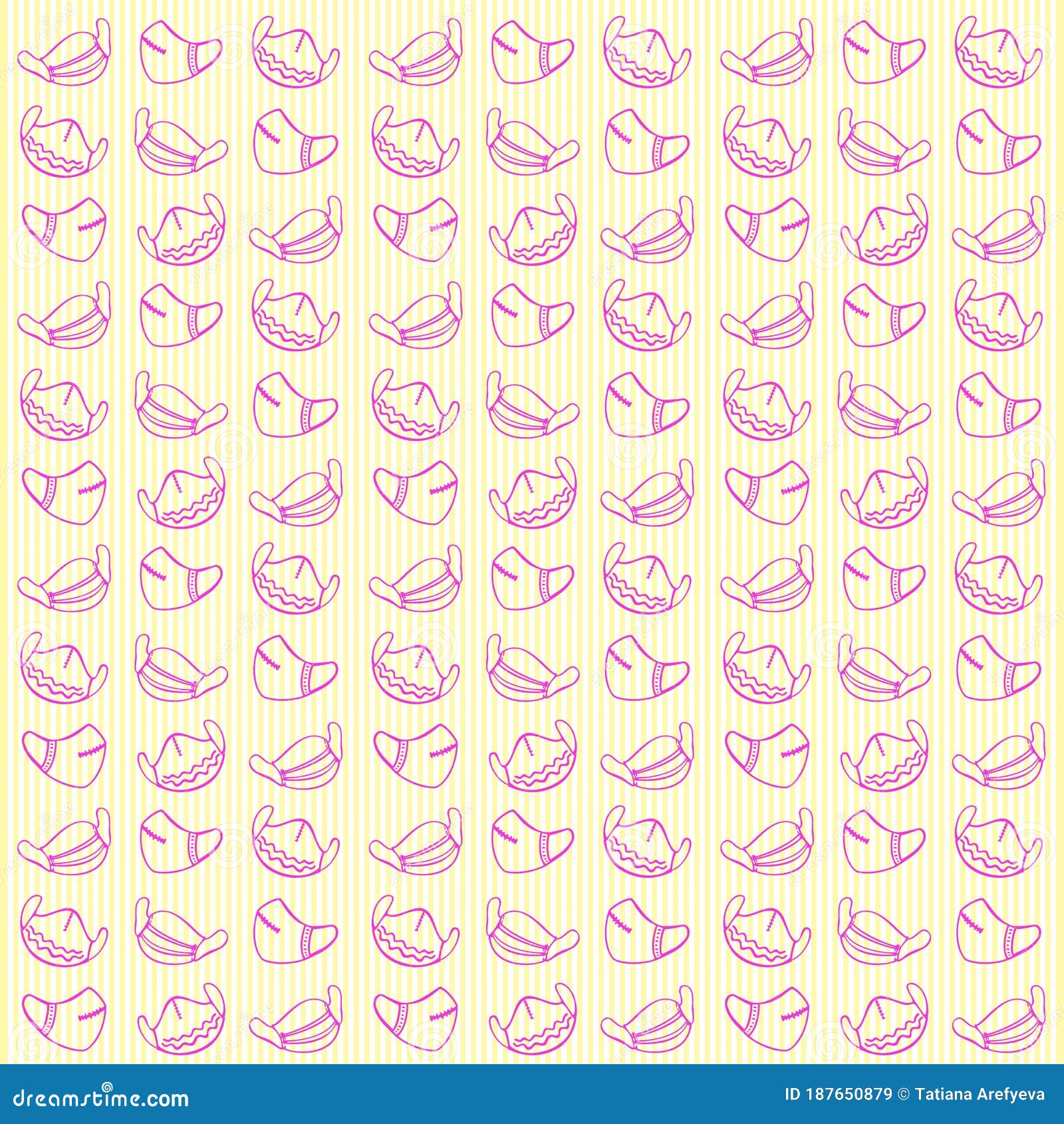 Pink and Yellow Striped Print from Different Types of Face Masks ...