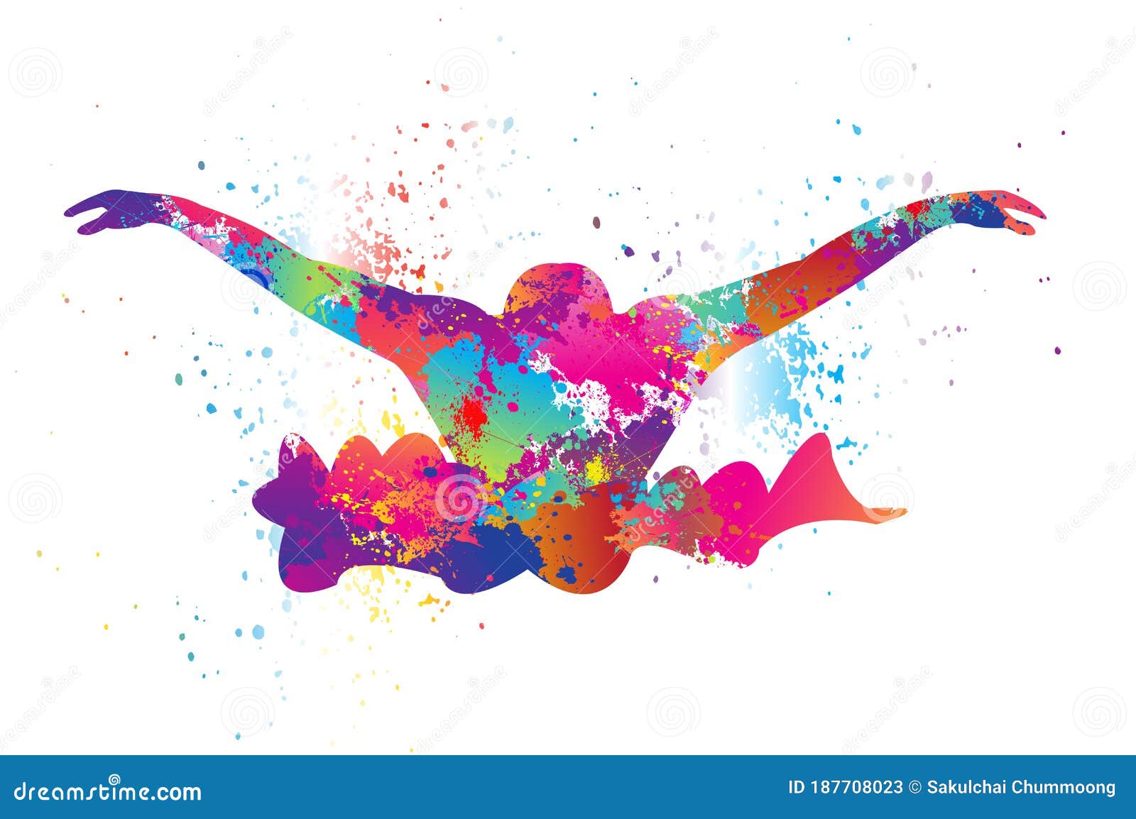 Swimming Logo Design. Colorful Sport Background Stock Vector ...