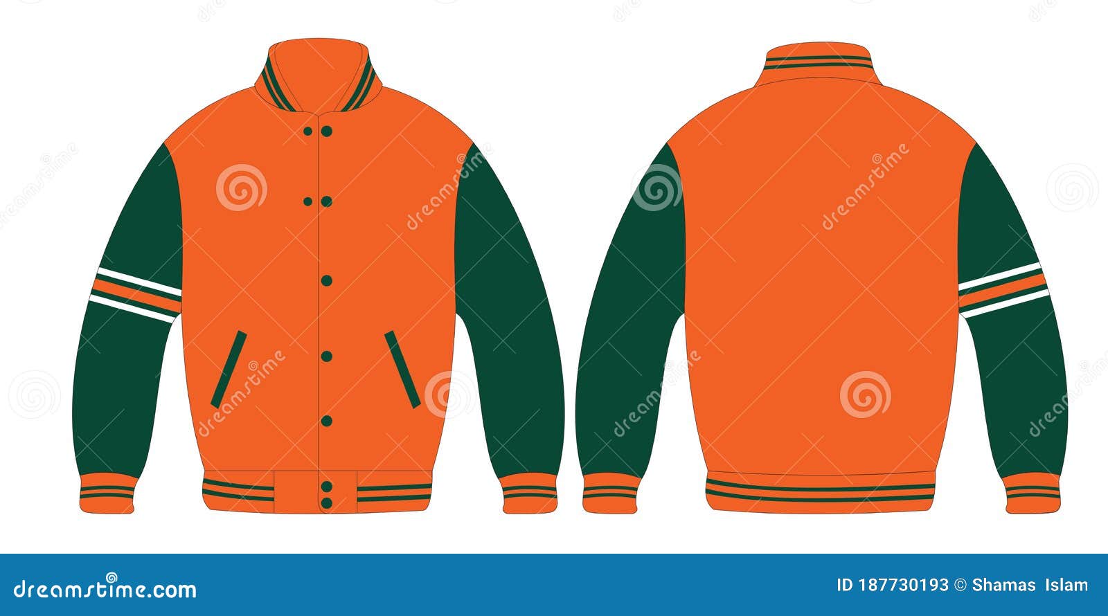 Custom Designs Jackets Templates Mock Ups Illustrations Stock Vector ...