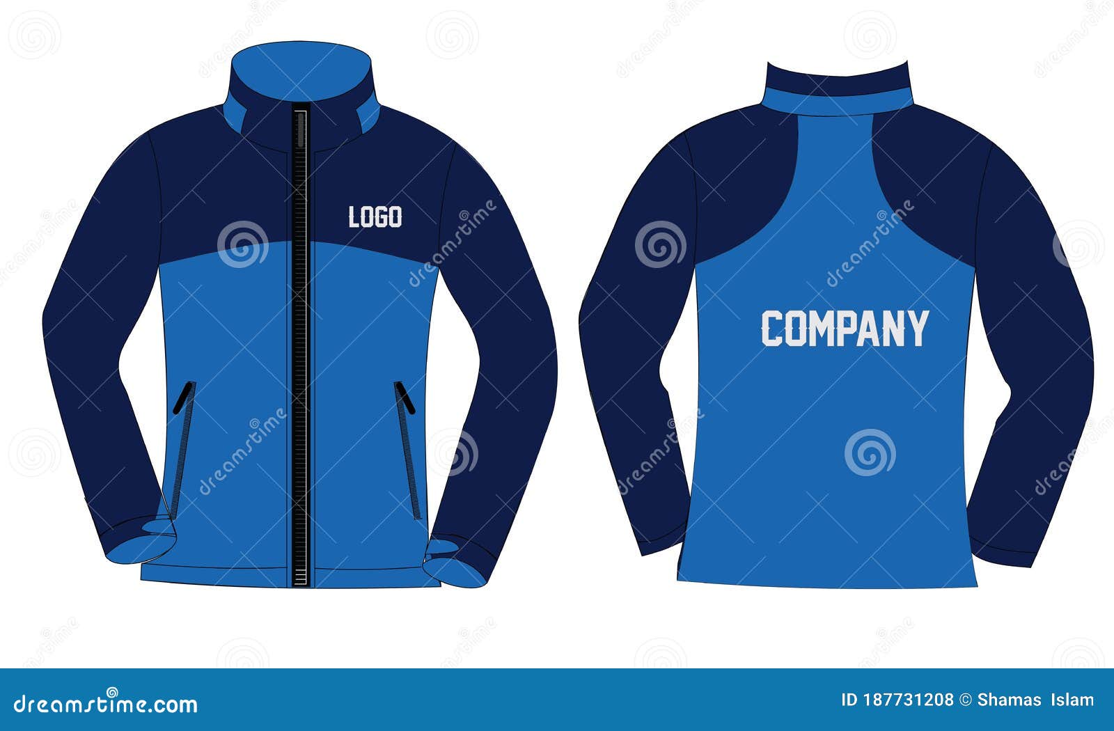 Soft Shell Jackets Custom Designs Template Mock Up Illustration Stock ...