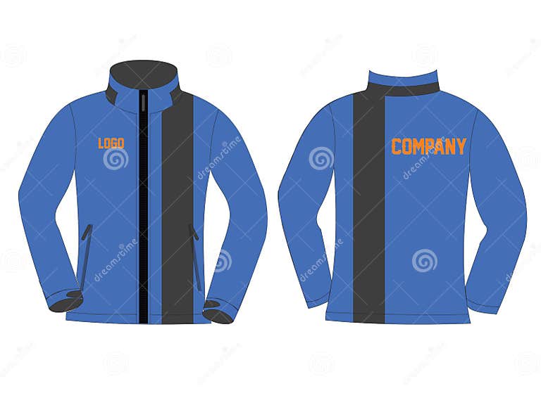 Custom Design Softshell Jackets Template Mock Up Illustrations Stock ...