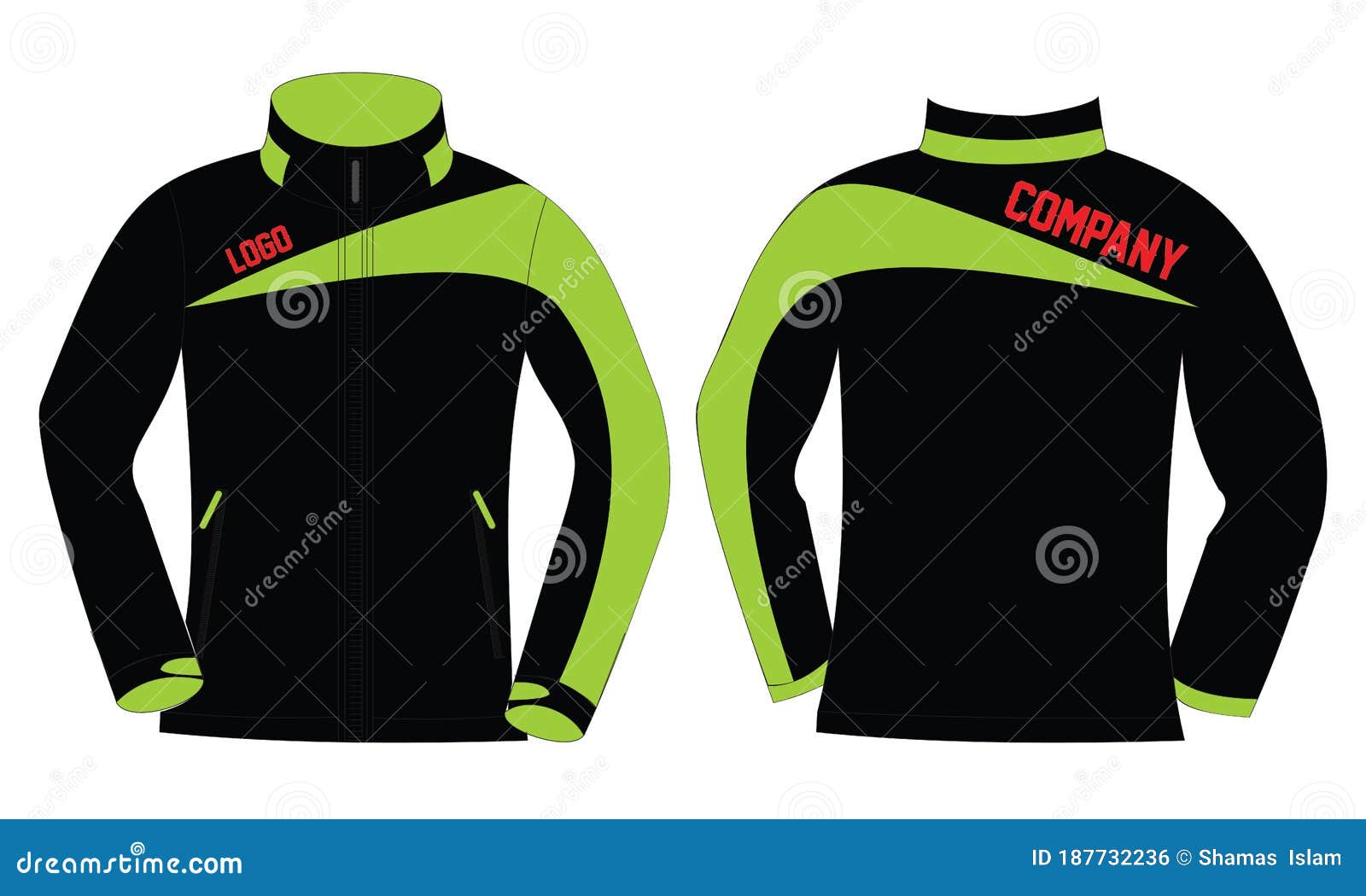 Soft Shell Jackets Custom Designs Template Mock Up Illustrations ...