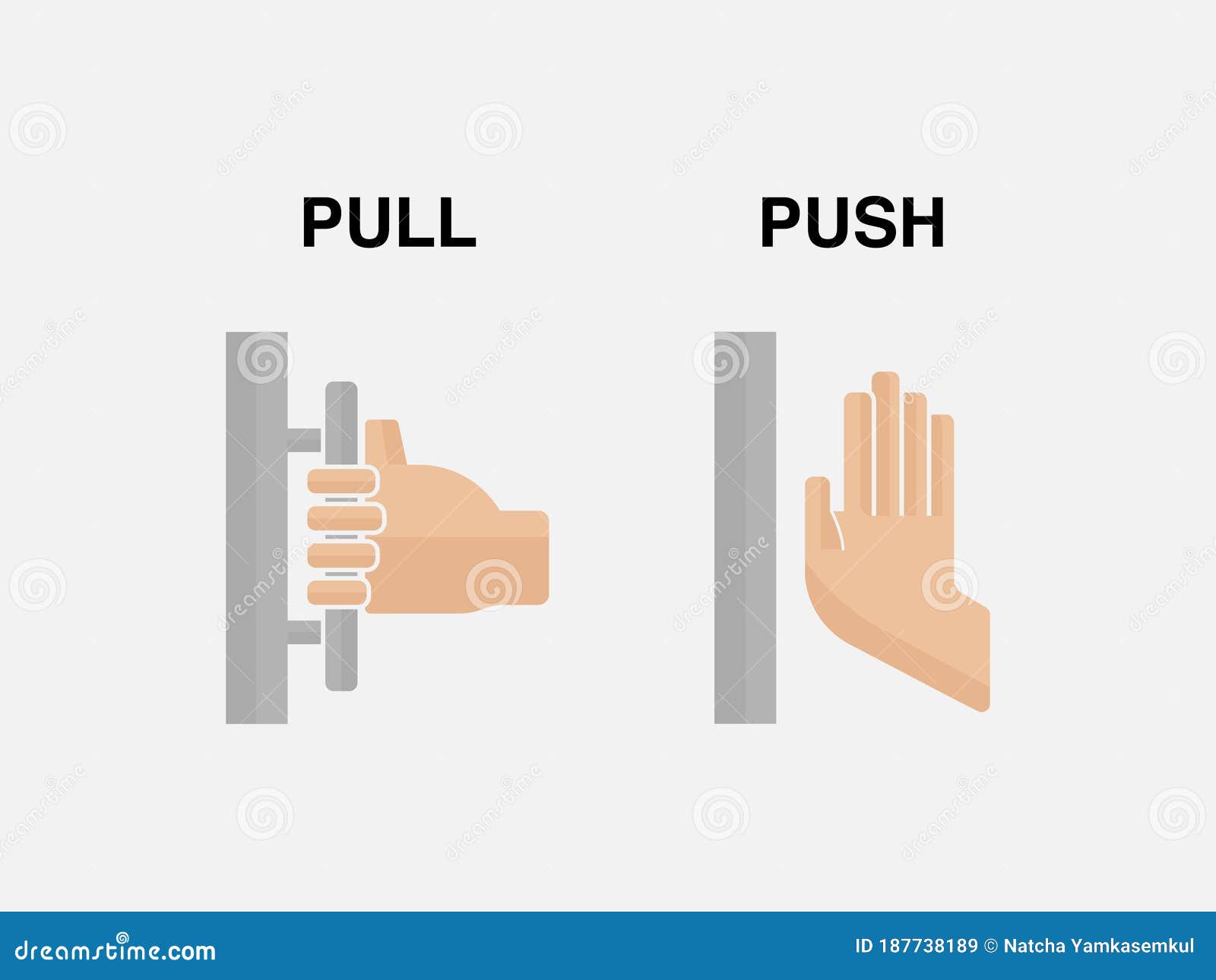 PrintFlat Modern Black Push and Pull Icon on White Background. Push ...