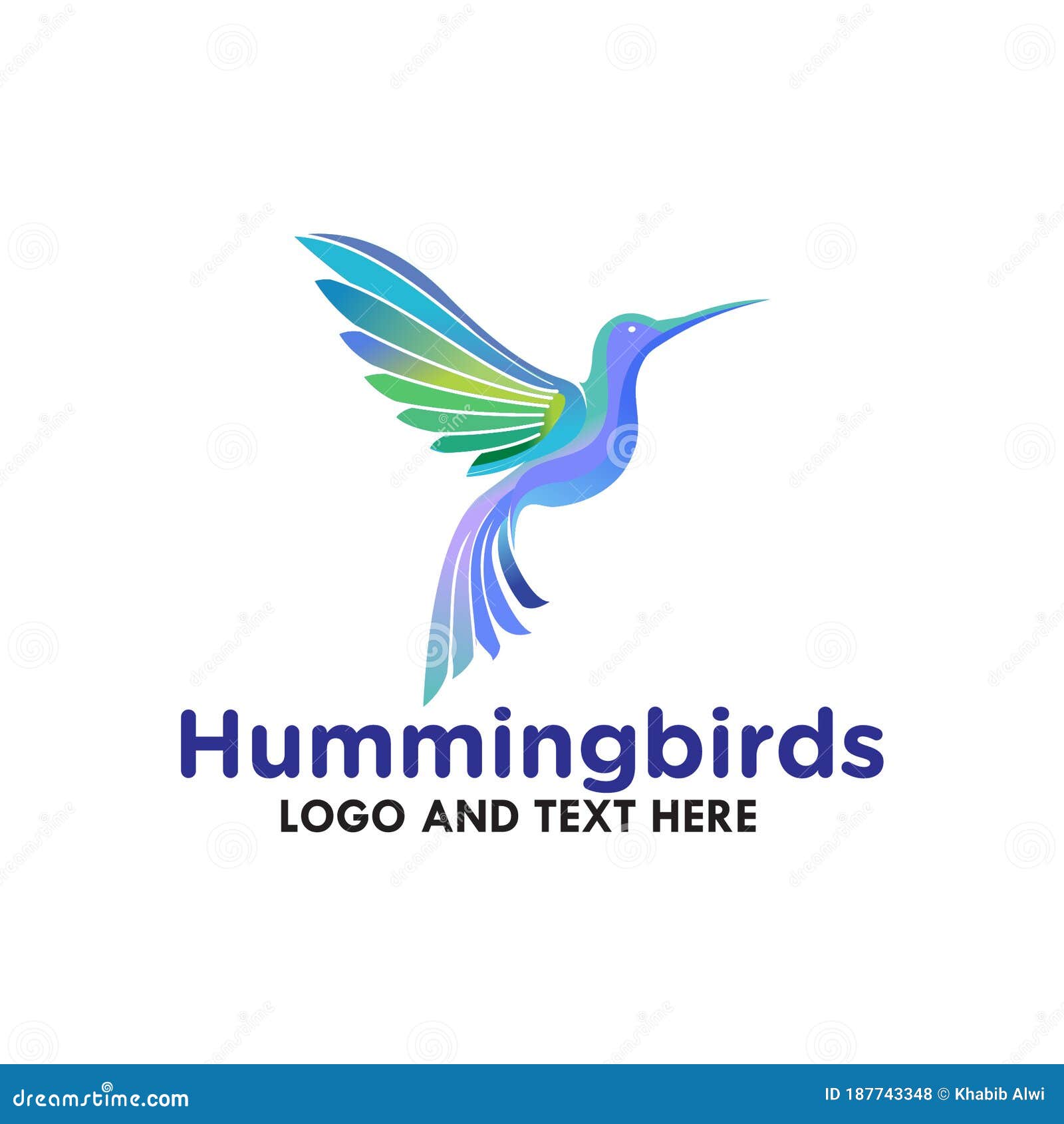Humming Bird Exclusive Logo Design Stock Vector - Illustration of ...