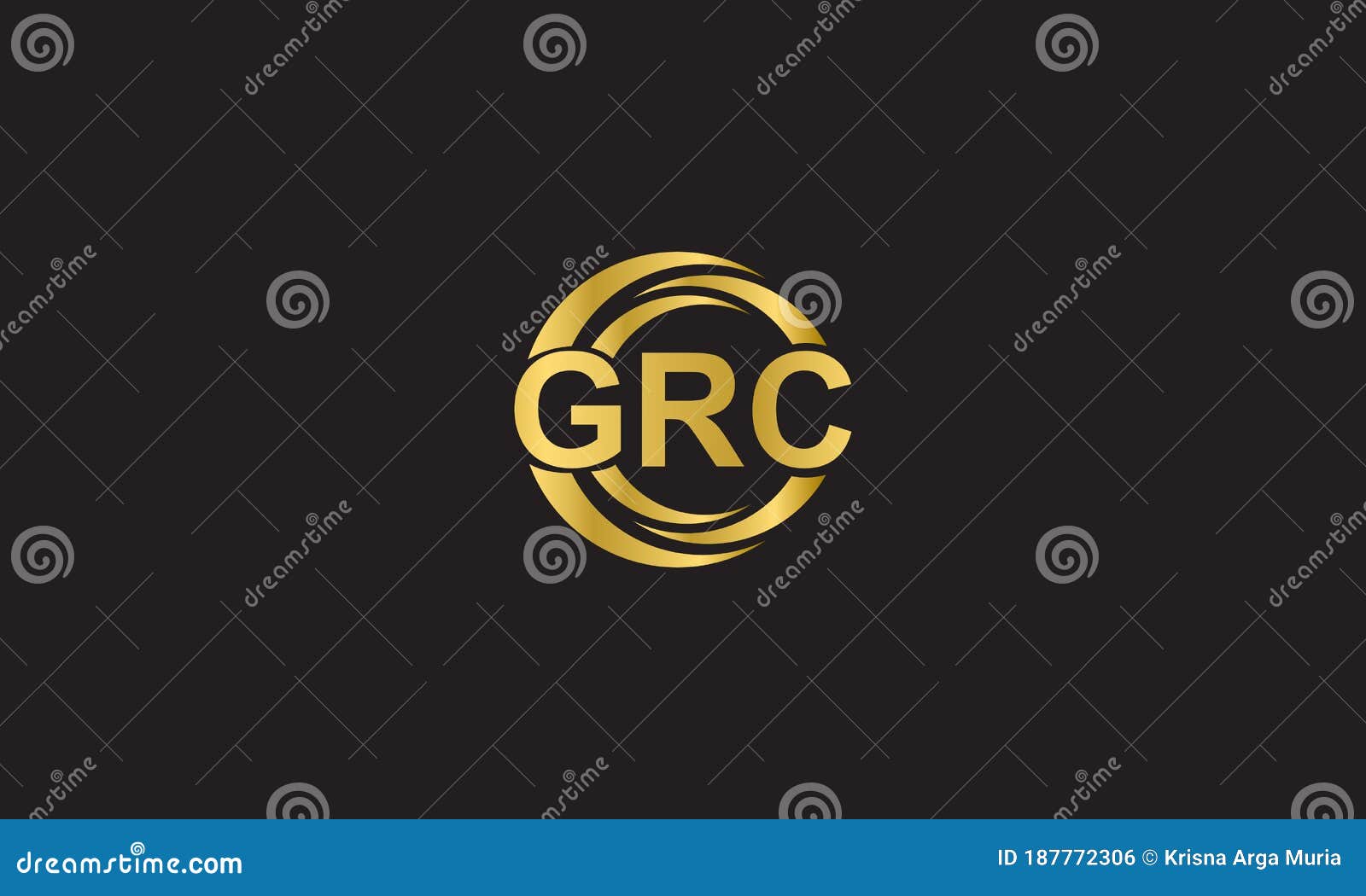 Creative Simple Geometric GRC Initial Logo Stock Vector - Illustration ...