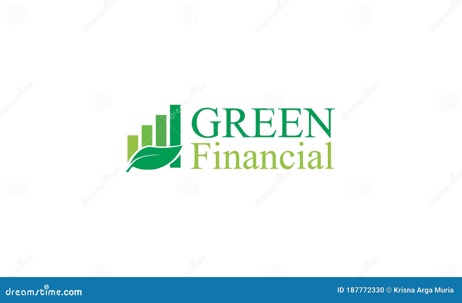 Creative Unique Green Financial Logo Design Stock Vector - Illustration ...