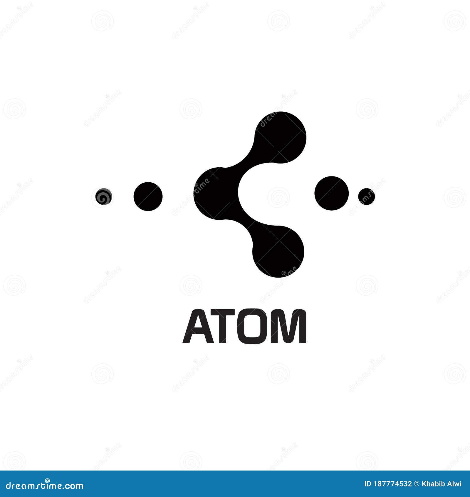 Atom Logo exclusive Design stock vector. Illustration of clean - 187774532