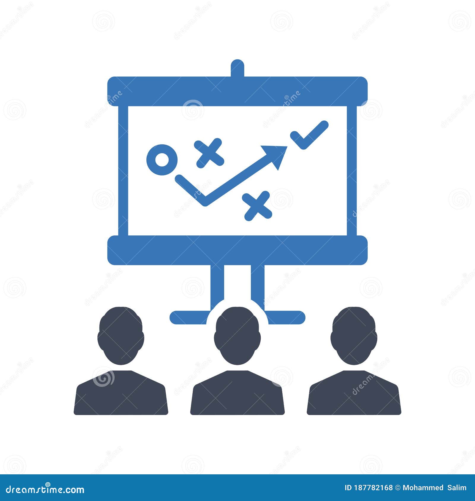Strategy Presentation Icon Vector Graphics Stock Vector - Illustration ...