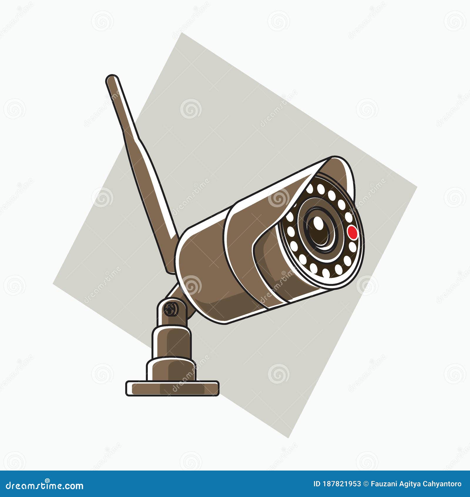 Brown CCTV Wireless Icon - Tube Shaped CCTV - Colored Icon, Symbol ...