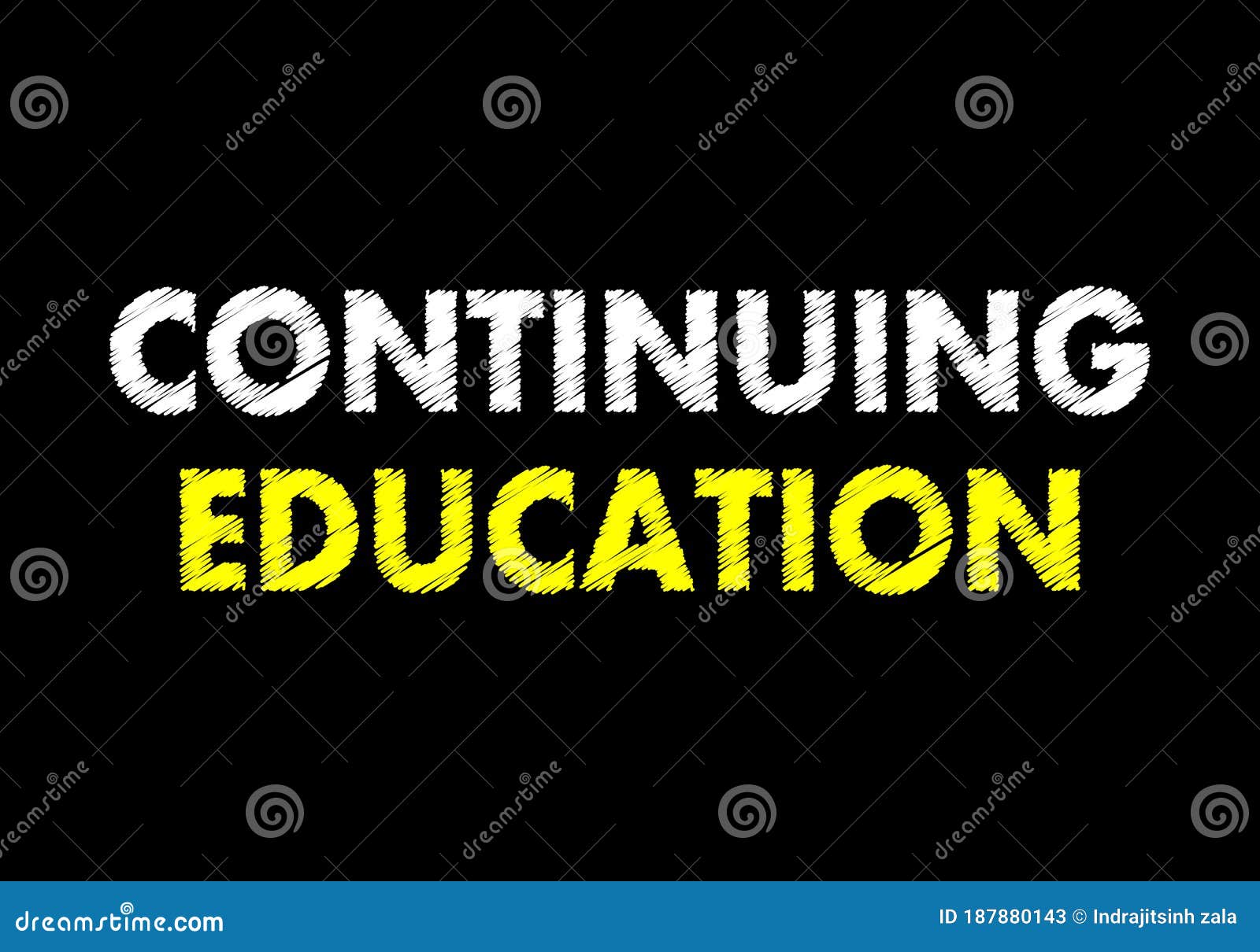Continuing Education Writing Text on Black Chalkboard. Education ...