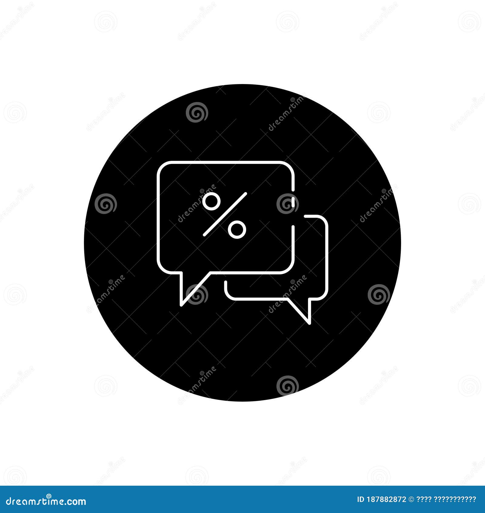 Sales speech bubble icon. stock vector. Illustration of percentage ...