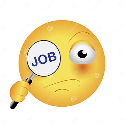 Job search emoji stock vector. Illustration of confused - 187902691