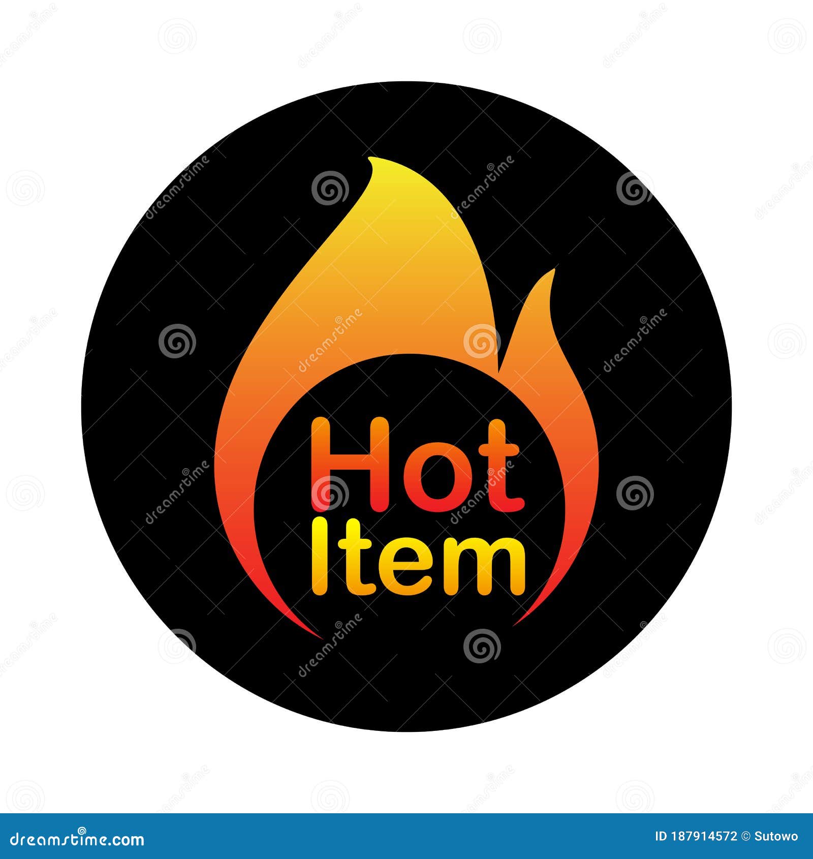 Hot Item Icon. Hot Sale. Hot Product. Simple Hot Item Text Inside Flame ...