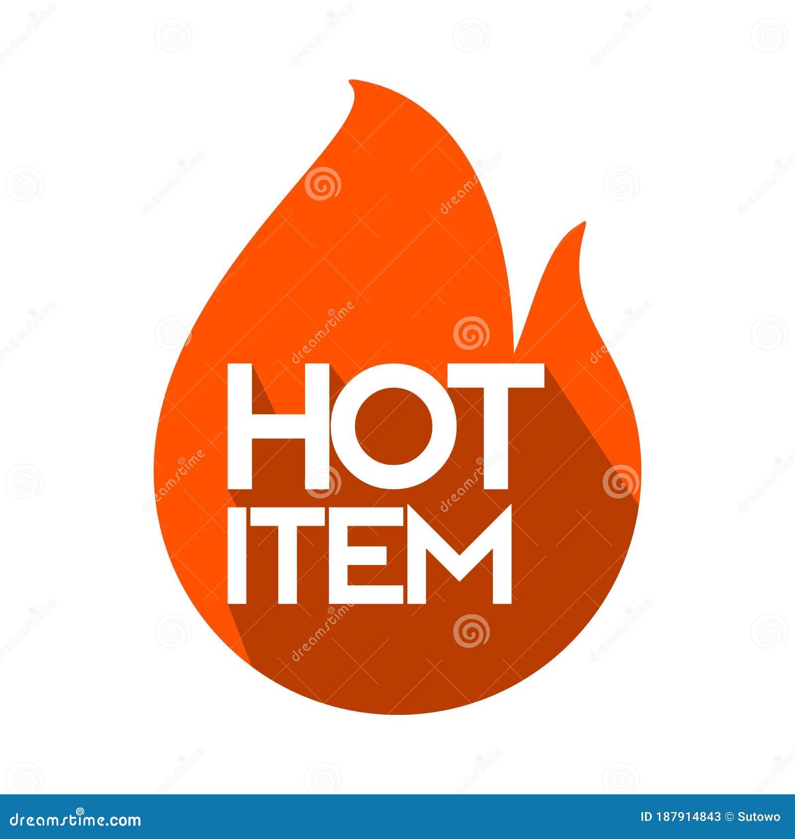 Hot Item Icon. Hot Sale. Hot Product. Clean Simple Long Shadow Modern ...