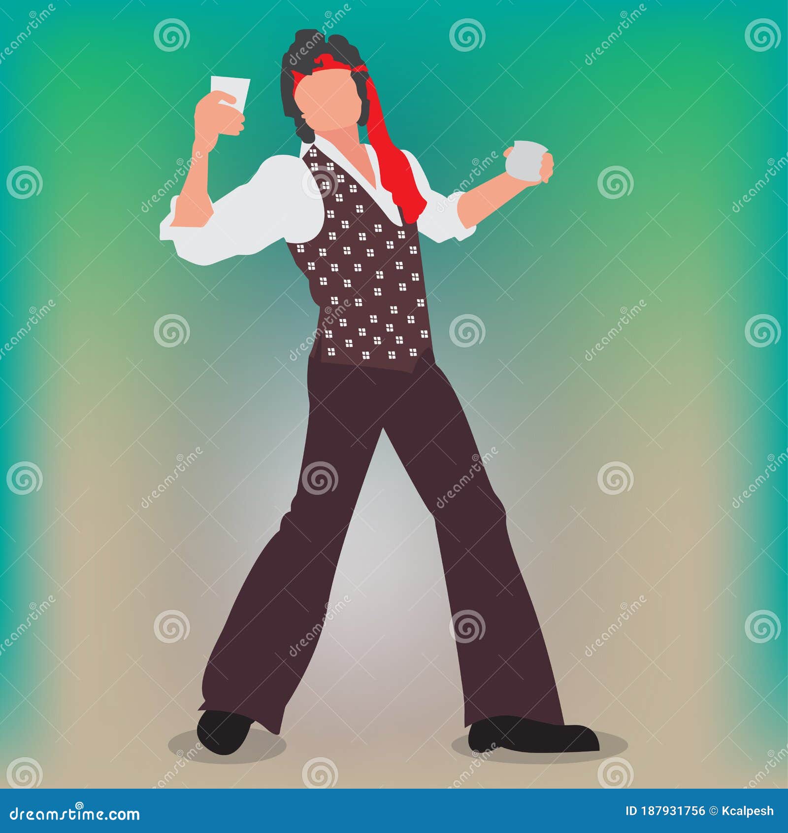 Bollywood Style Dance Moves by an Actor Stock Vector - Illustration of ...