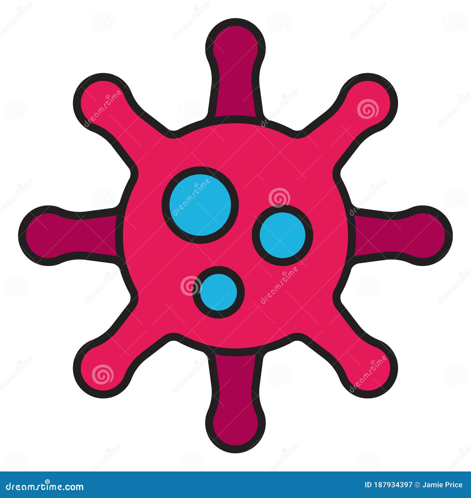 Coloured Bacteria Virus Particle COVID 19 Stock Vector - Illustration ...