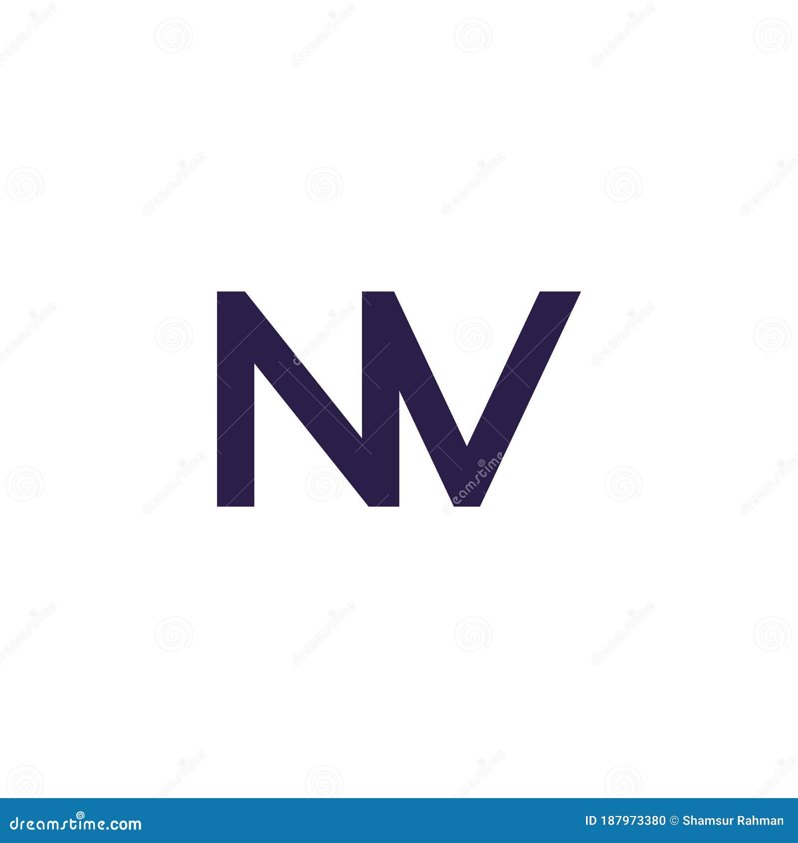 Initial Letter Nv Logo or Vn Logo Vector Design Template Stock Vector ...