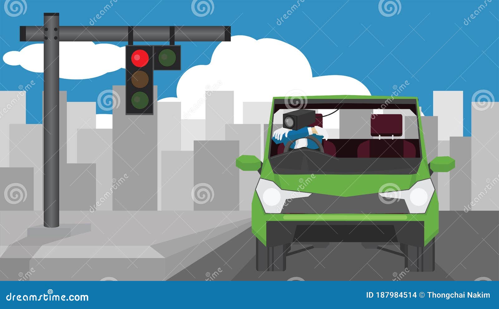 Vector and Illustration of Transportation Concept. Surveillance Camera ...