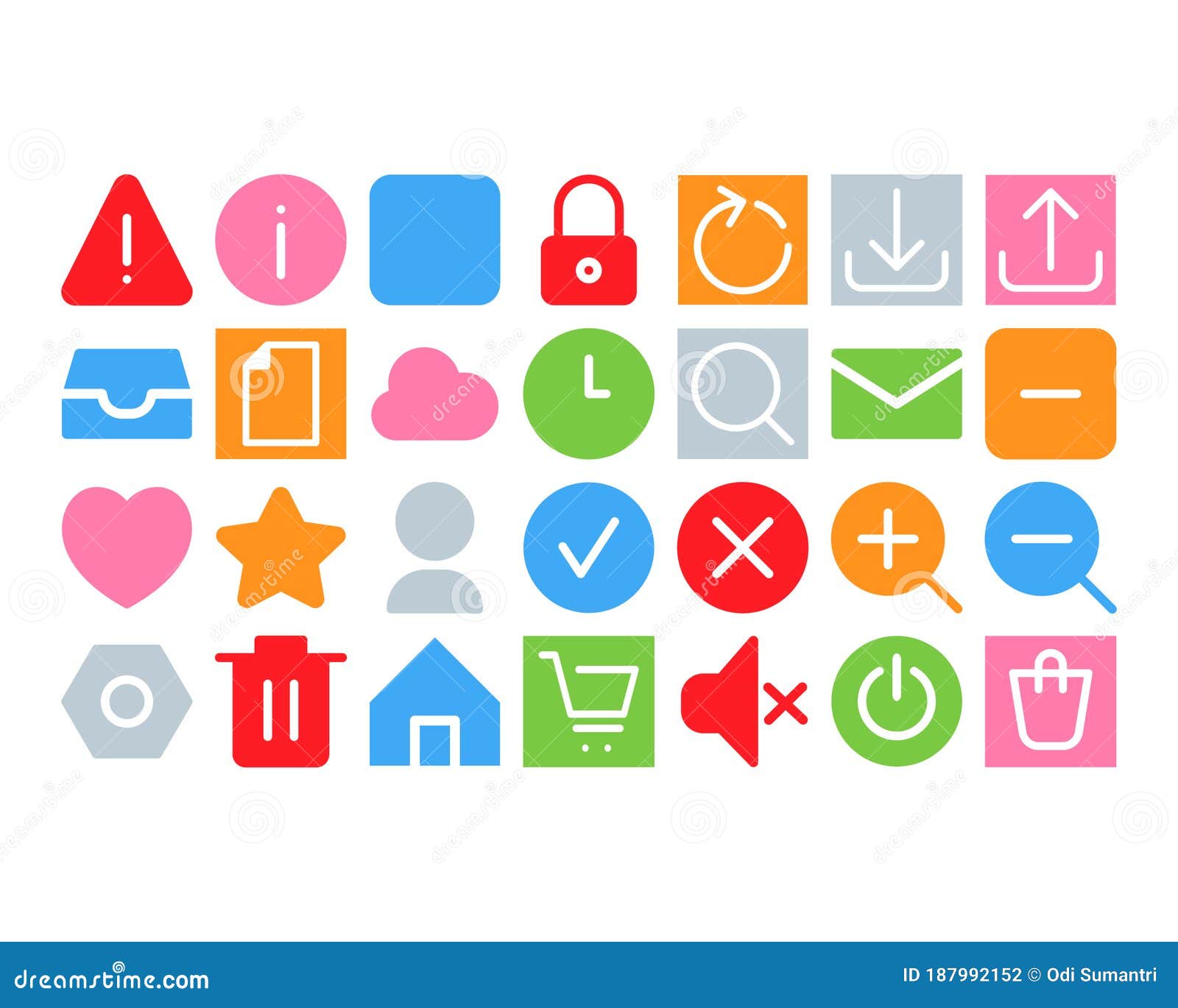 Basic Interface Icons Vector Illustration | CartoonDealer.com #57736258