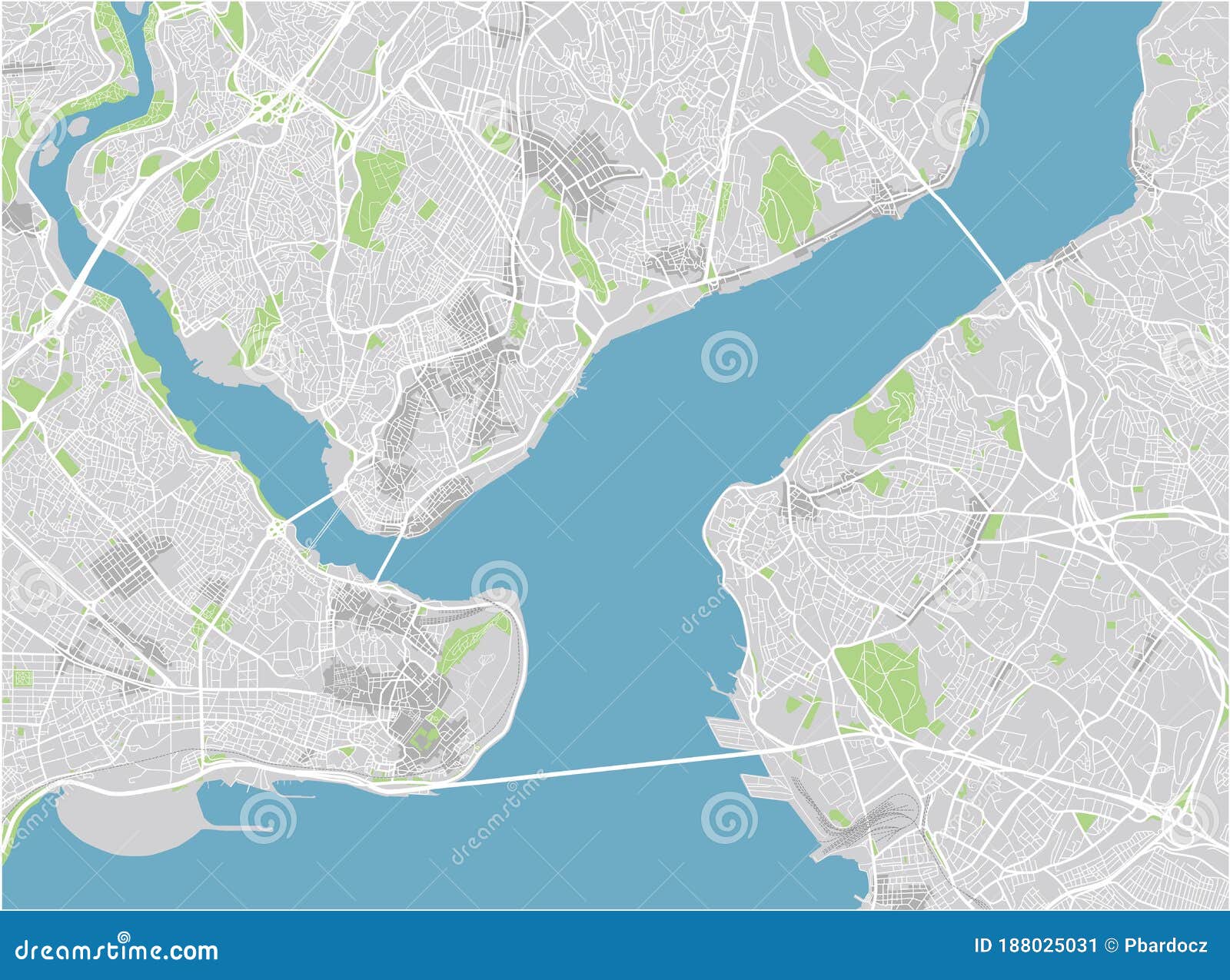 Vector City Map of Istanbul. Stock Vector - Illustration of islam ...