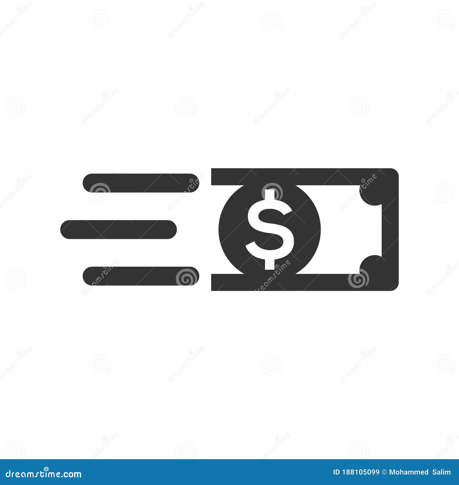 Fast Money Transfer Icon Vector Graphics Stock Vector - Illustration of ...