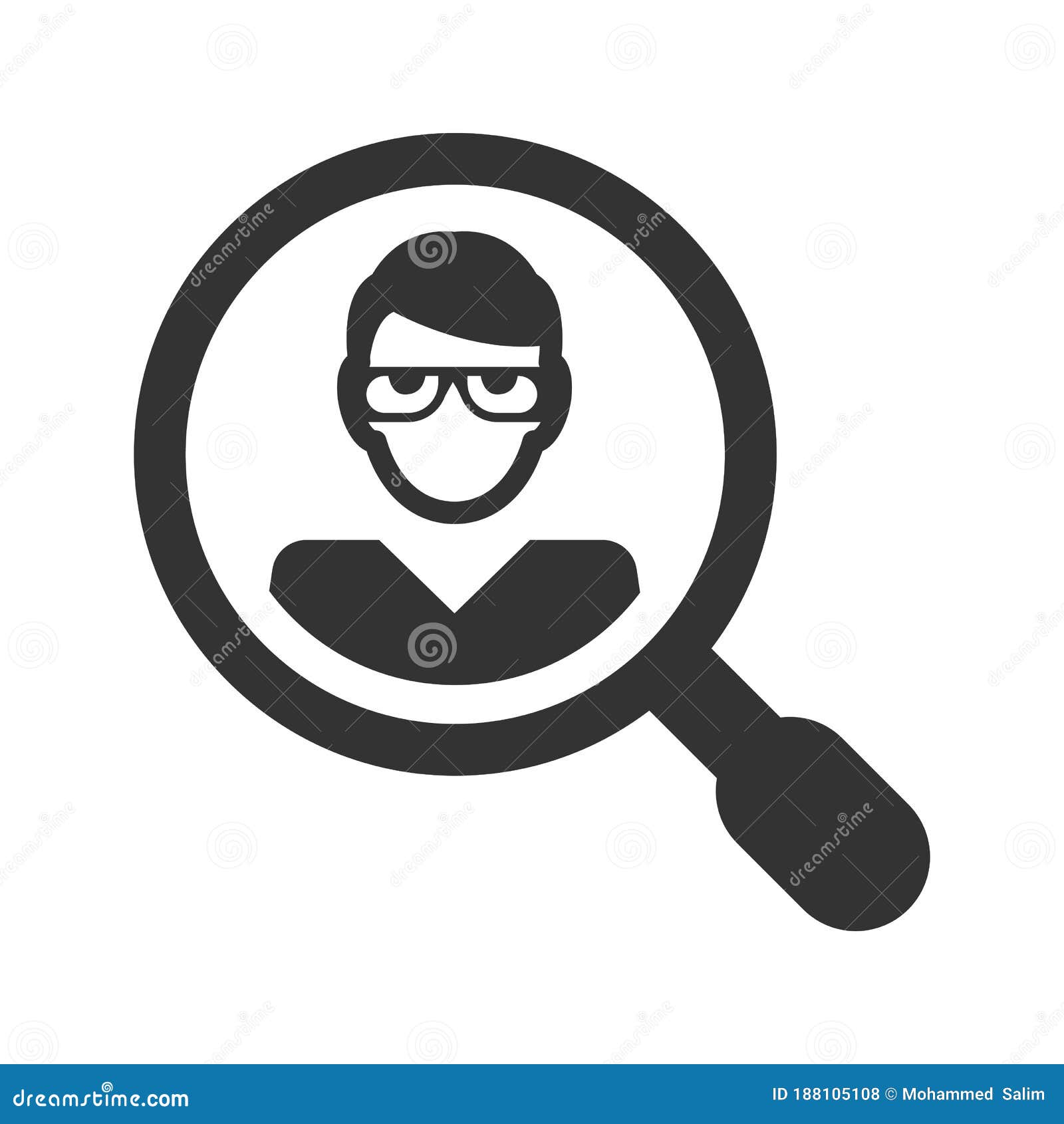 Search Students Icon. Vector Graphics Stock Vector - Illustration of ...