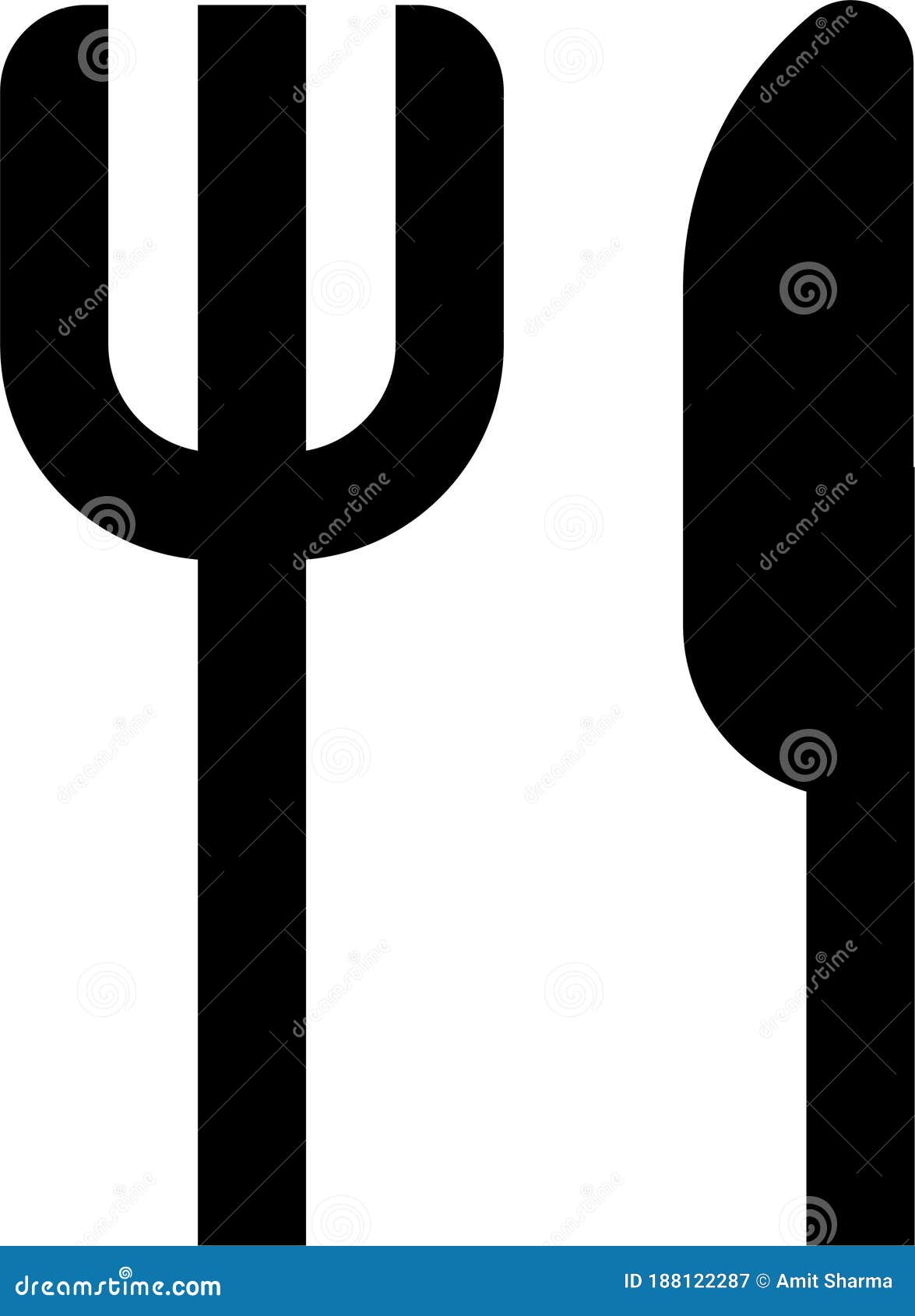 Fork and Knife Sign and Symbol Icon Stock Illustration - Illustration ...