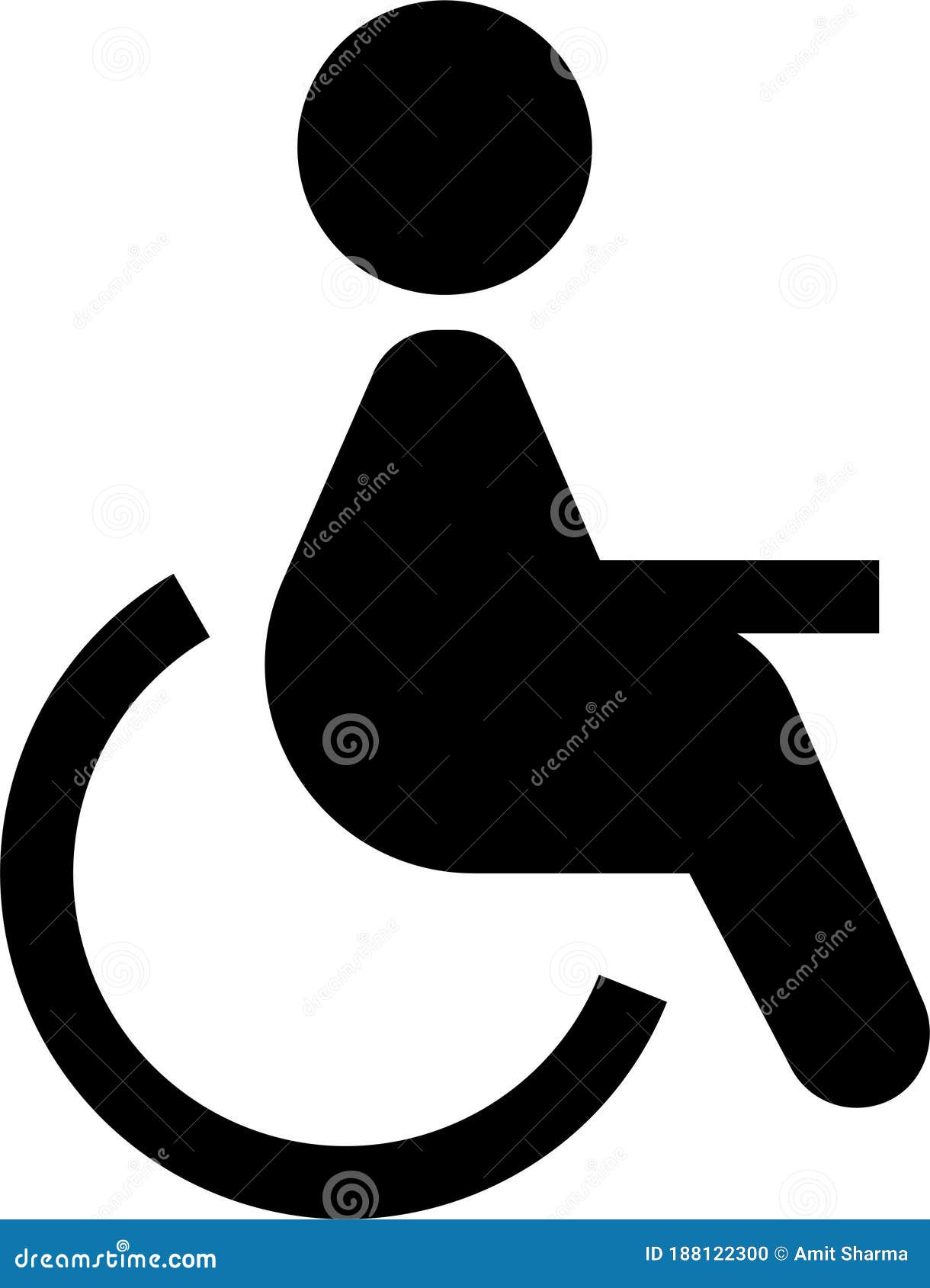 Disabled Person Icon, Sign and Symbol Stock Illustration - Illustration ...