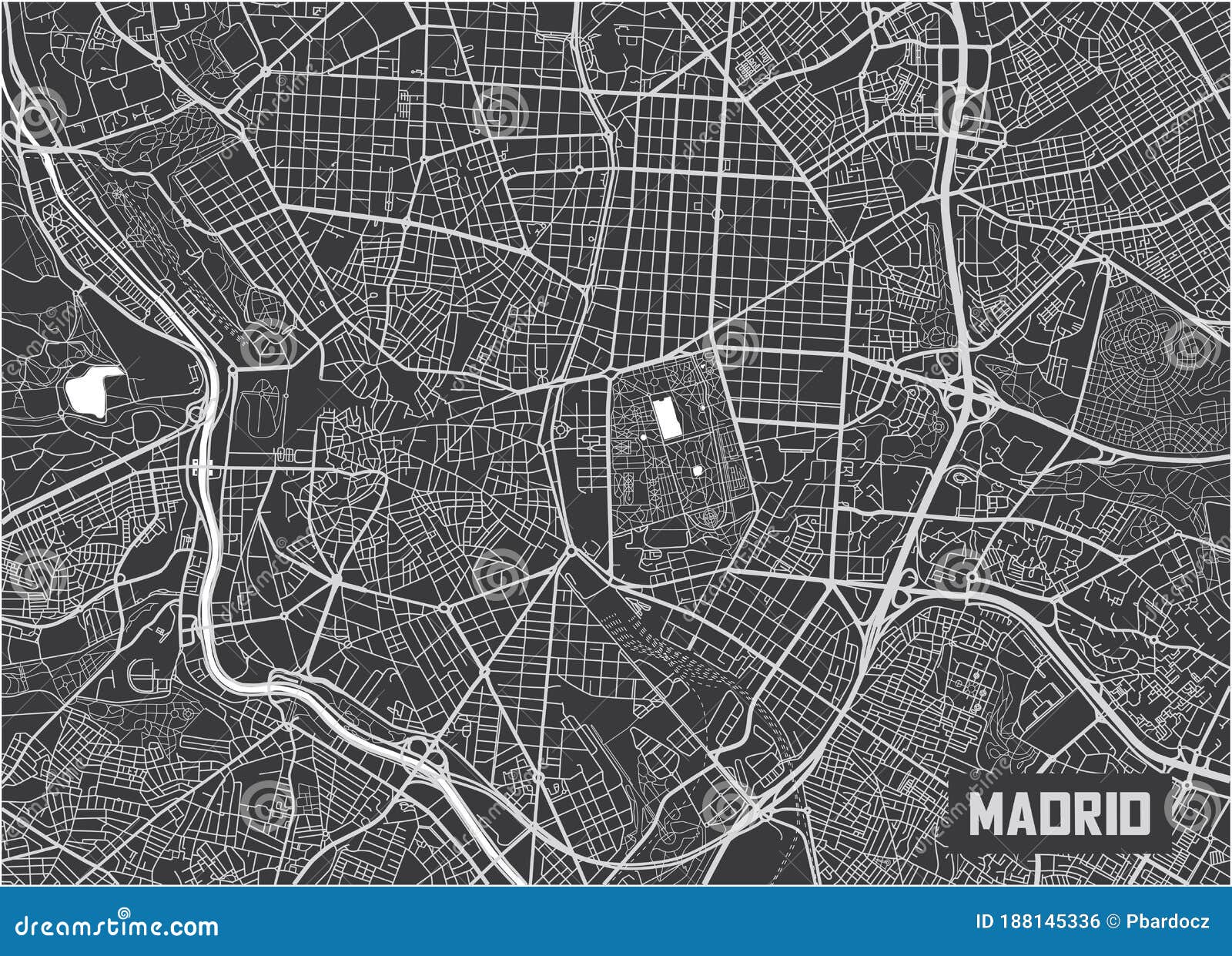 Madrid City Landmarks And Monuments Cartoon Vector | CartoonDealer.com ...