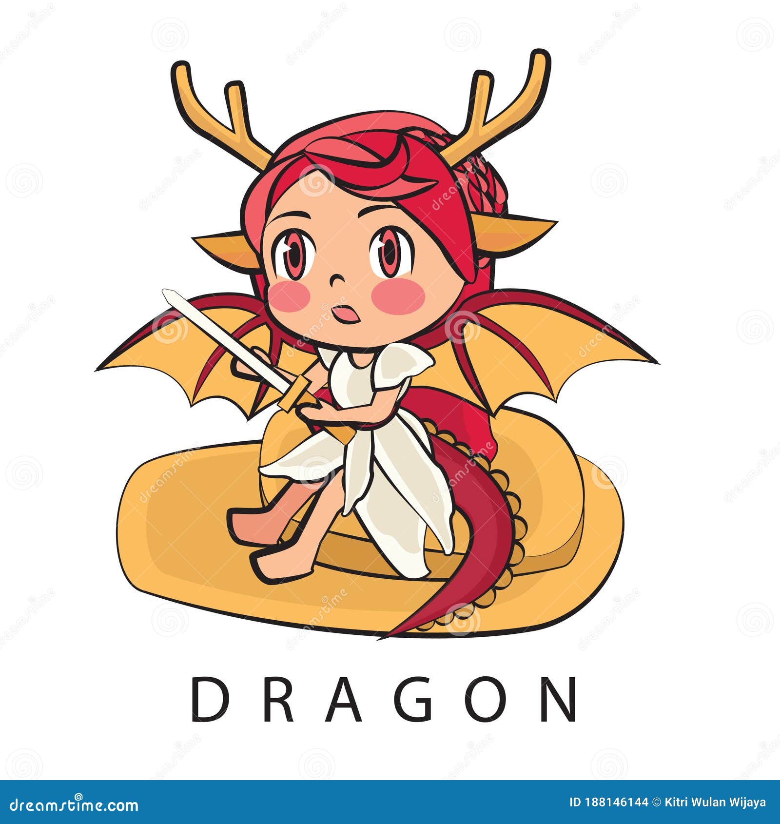 5 of 12 Shio: Dragon Chinese Zodiac Sign Stock Vector - Illustration of ...