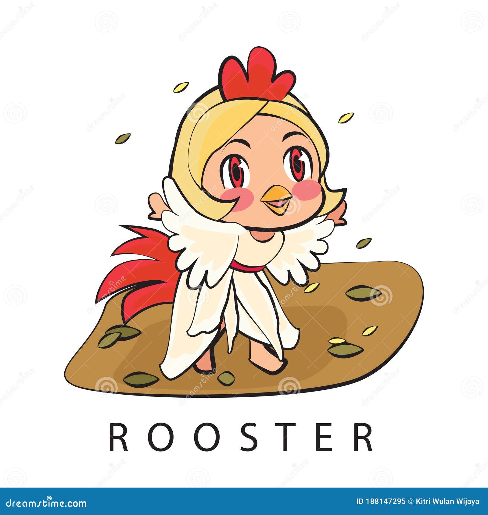 Rooster Number 10 of 12 Shio in Chinese Zodiac Sign Stock Vector ...