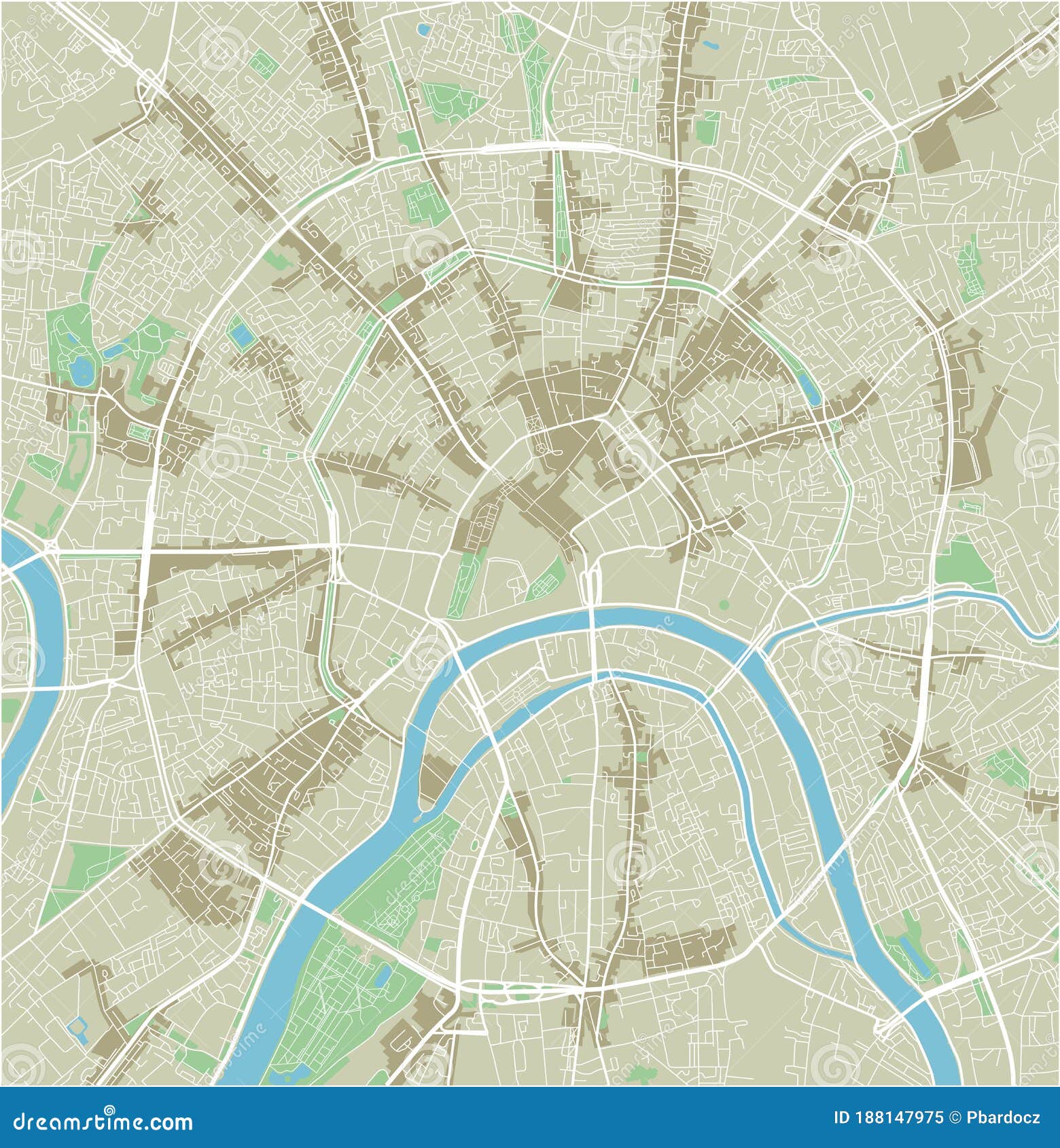 Vector city map of Moscow. stock vector. Illustration of background ...