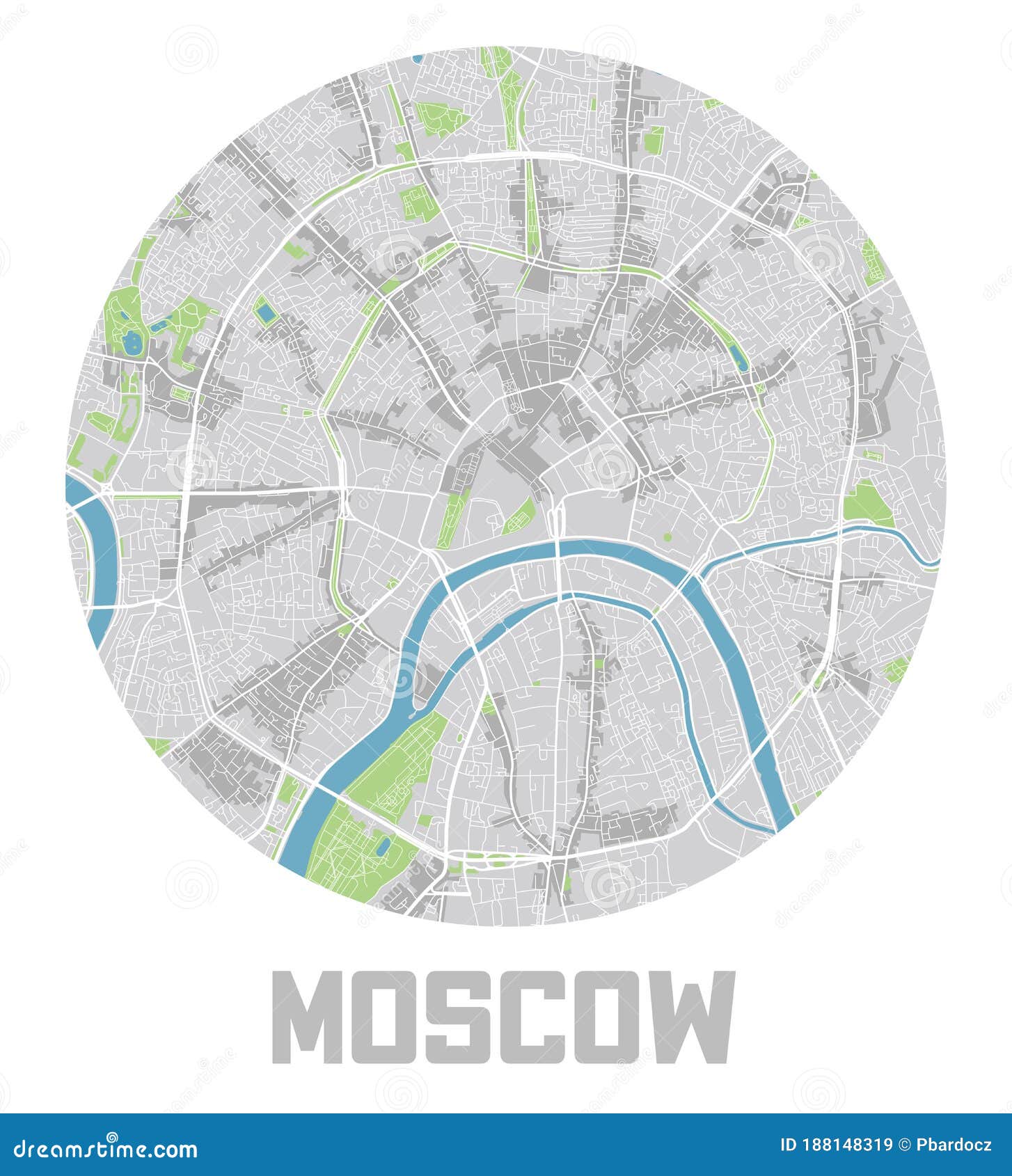 Minimalistic Moscow City Map Icon. Stock Vector - Illustration of ...