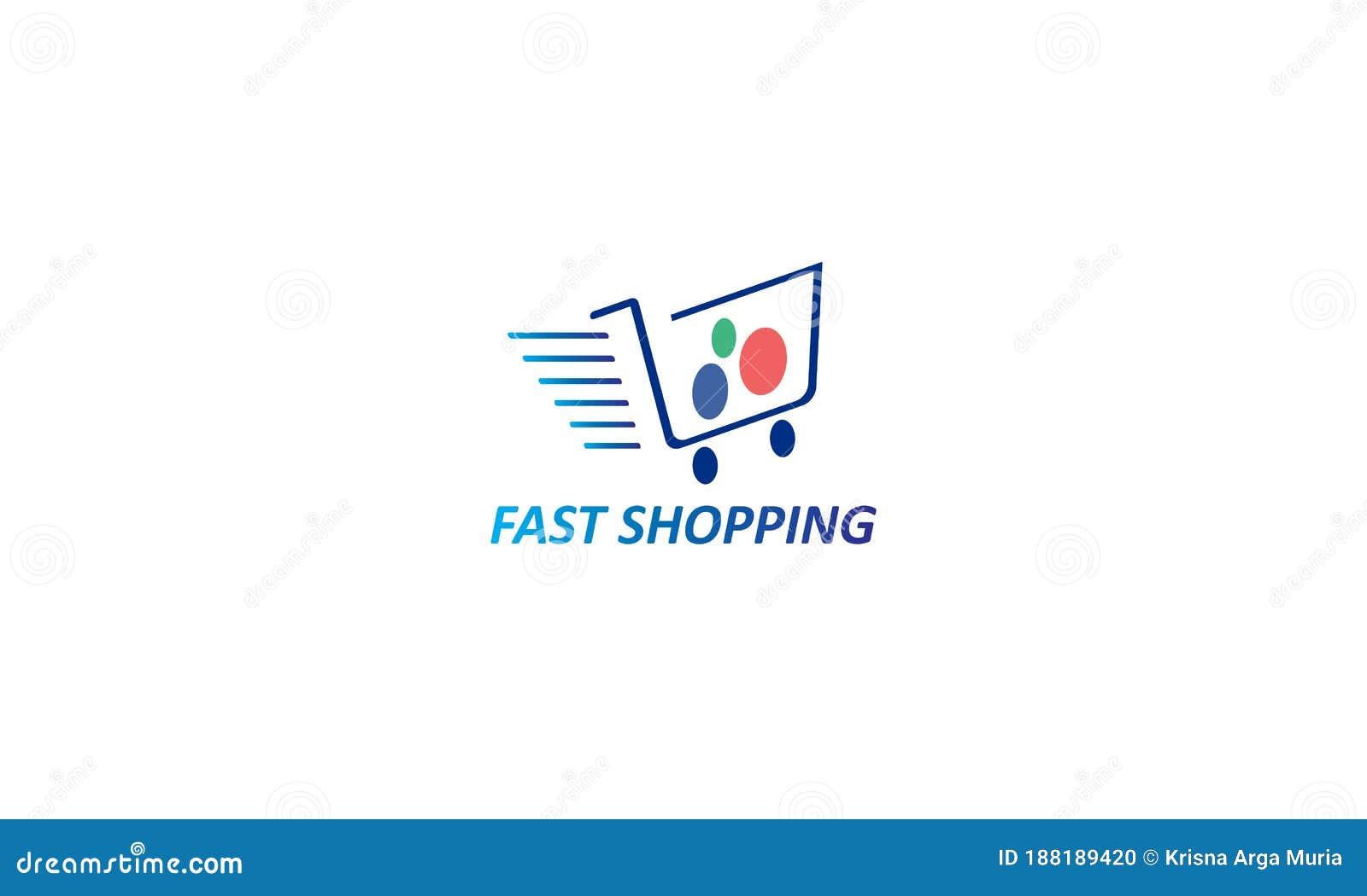 Simple Creative Unique Fast Shopping Logo Stock Vector - Illustration ...