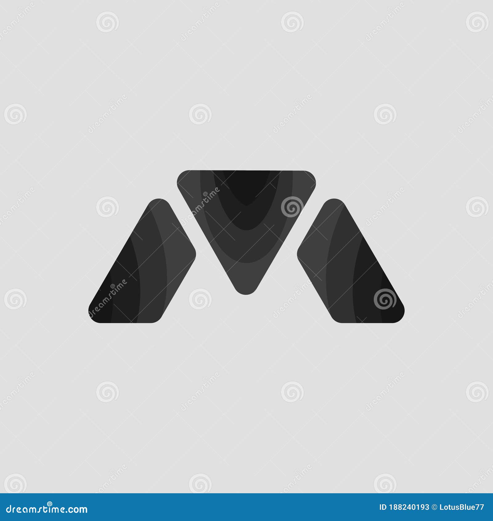 Simple Abstract Logo of M Letter Stock Vector - Illustration of ...