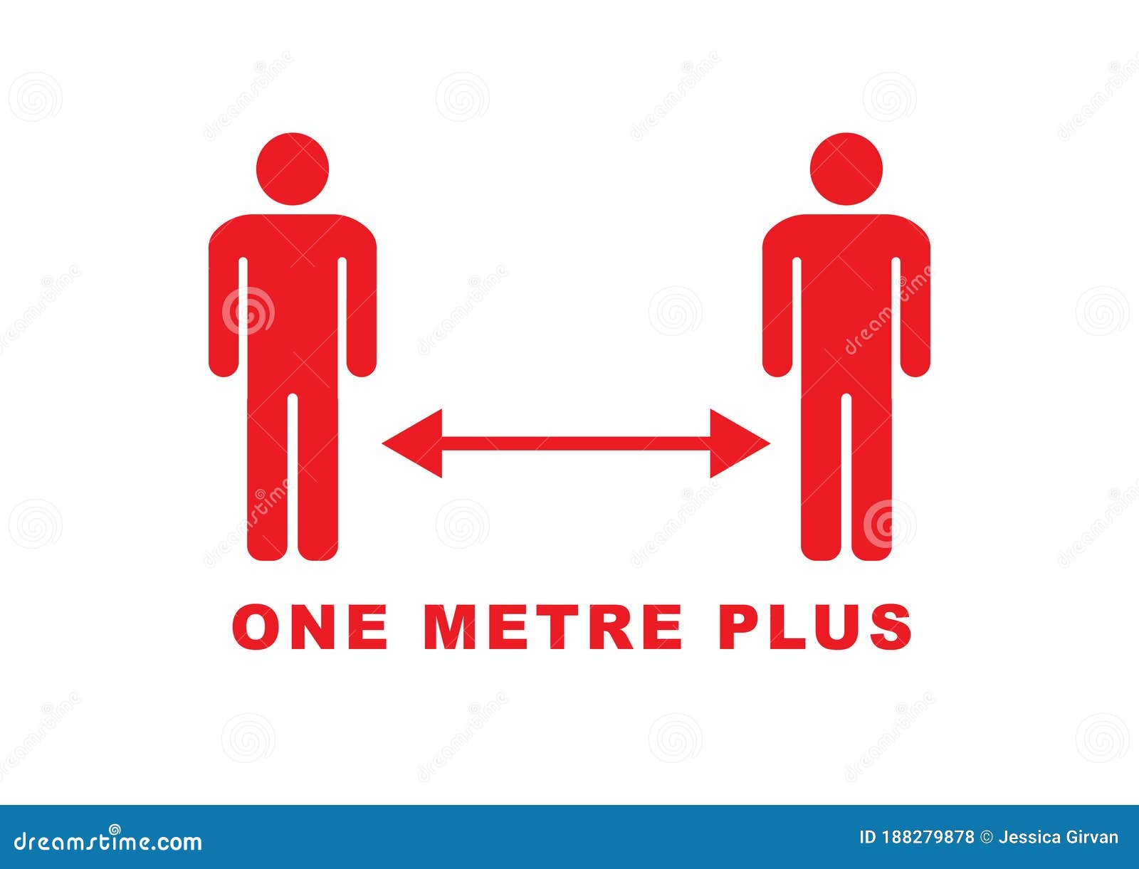 1 Metre Plus Infographic Red on a White Background Stock Vector ...