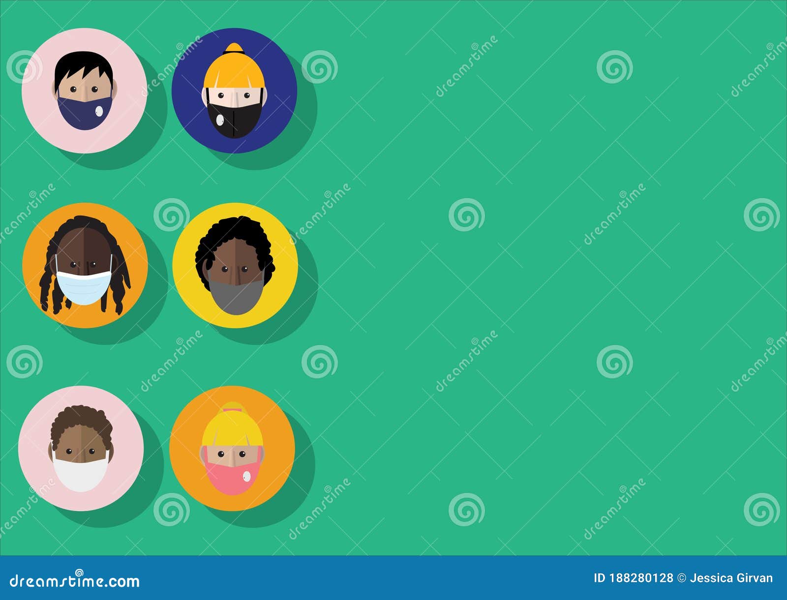 People Characters Wearing Face Masks Stock Vector - Illustration of ...