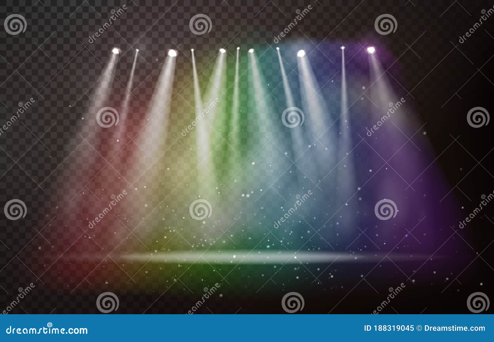 Colorful rainbow stage stock vector. Illustration of festive - 188319045