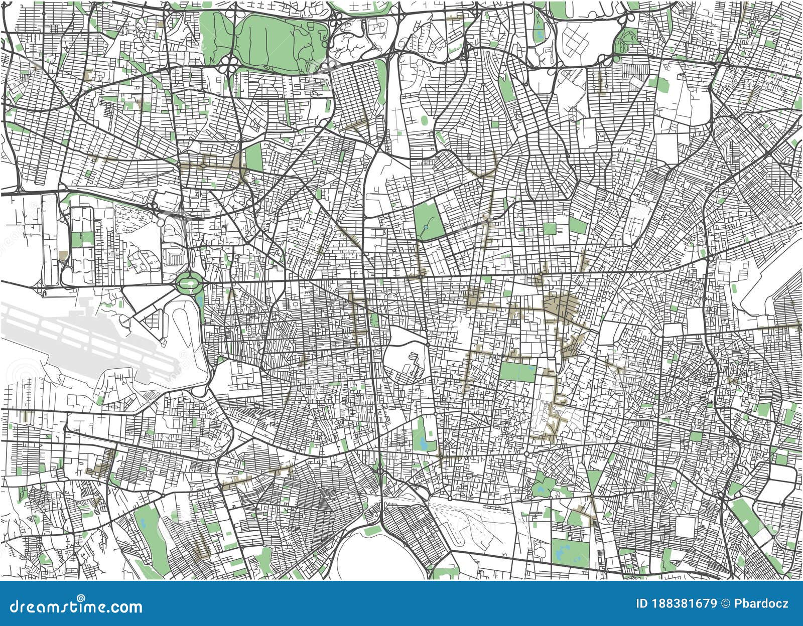 Colorful Tehran Vector City Map. Stock Vector - Illustration of middle ...