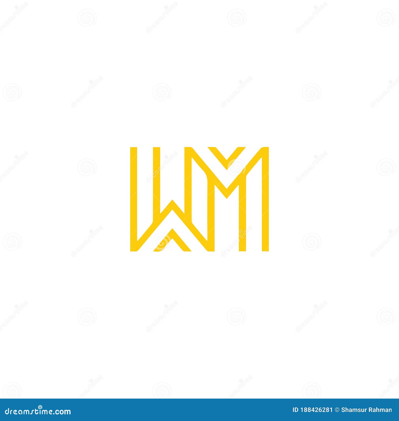 Initial Letter Wm Logo or Mw Logo Vector Design Template Stock Vector ...