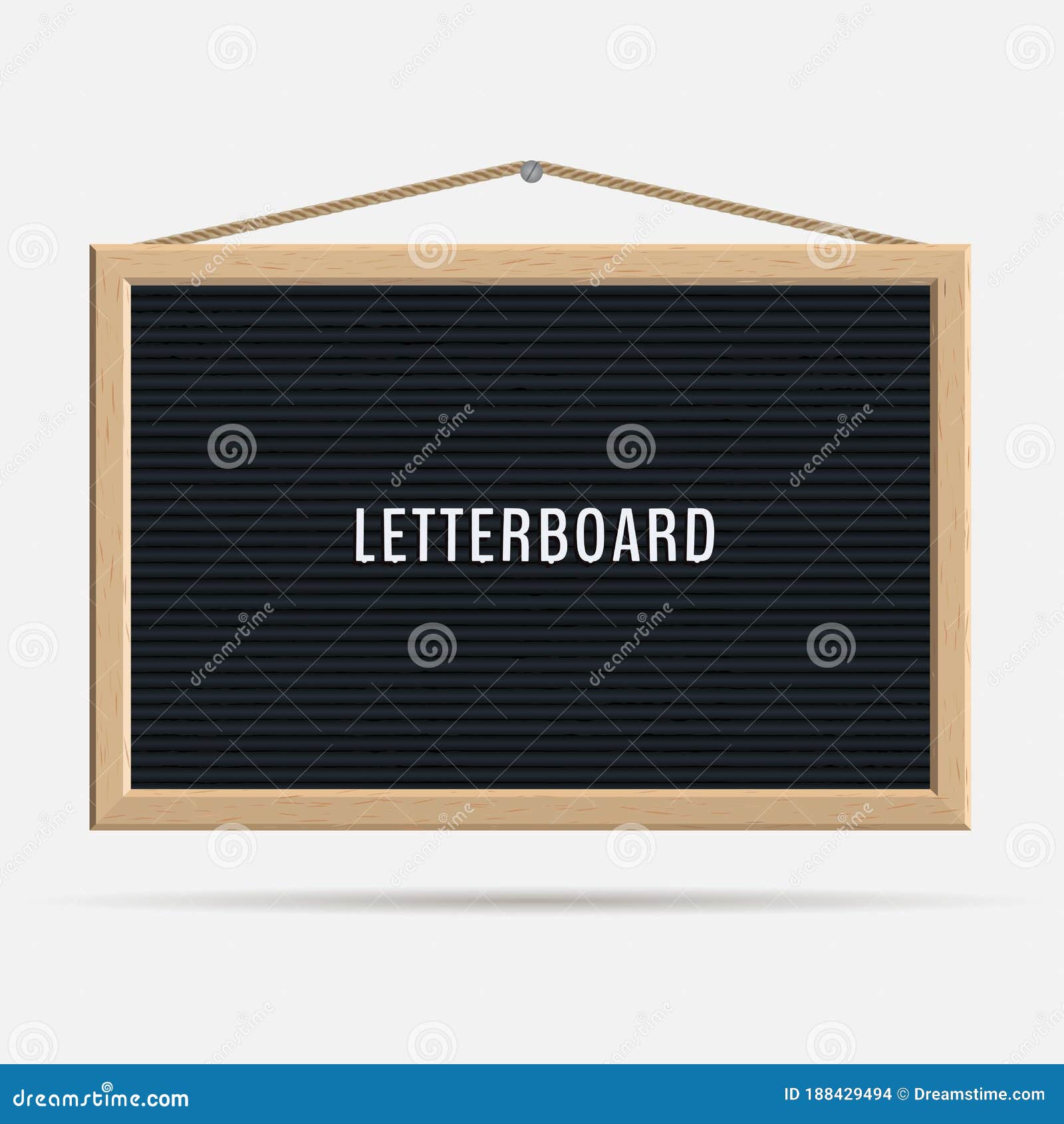 Rectangle letter board stock vector. Illustration of isolated - 188429494